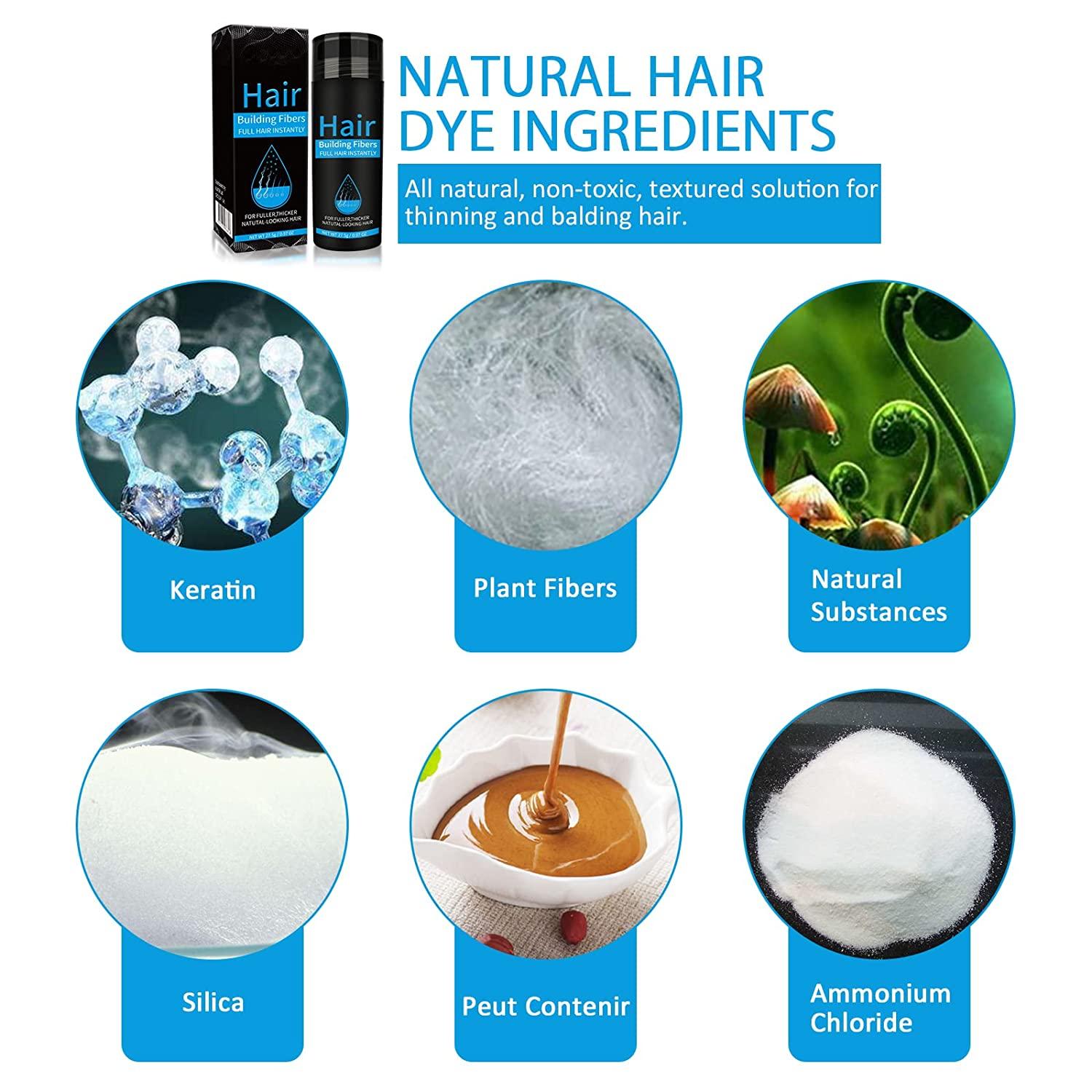 Waterproof Hair Fibers Powder for Thinning Hair & Hair Loss - Black ...