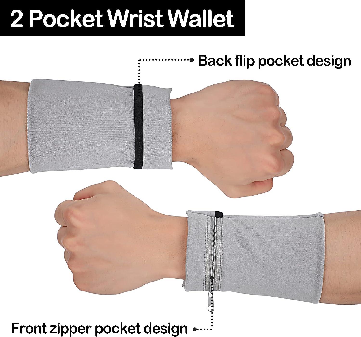 Wrist Wallet Pocket Zipper Pouch for Men Women - 6 Pieces for Running ...
