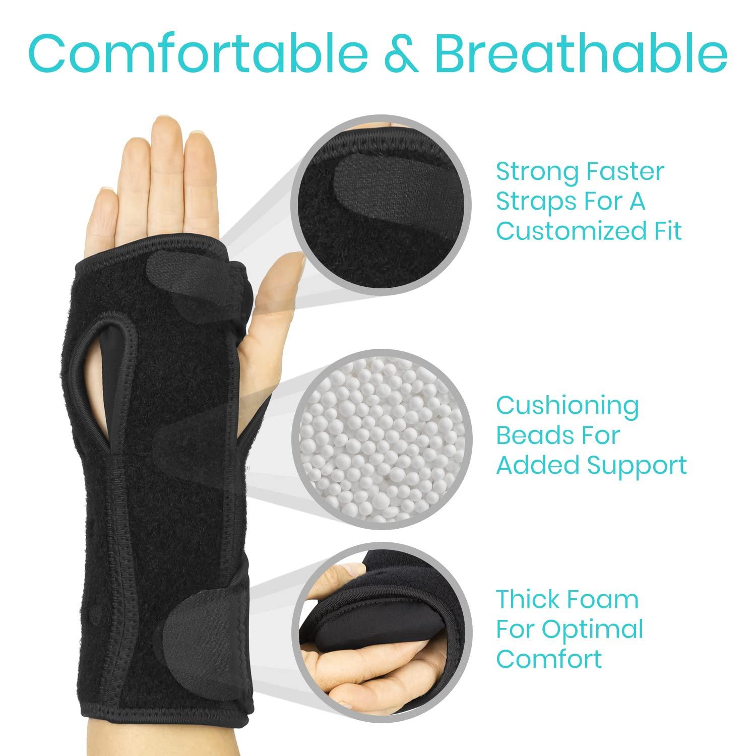 Vive Night Wrist Splint Brace - Left & Right Hand Support Wrap for ...
