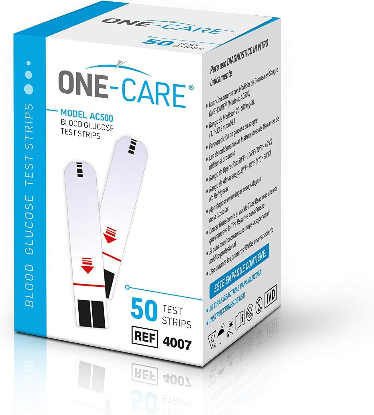 MediVena ONE-CARE Glucose Test Strips (50 Count) - Compatible with ONE ...
