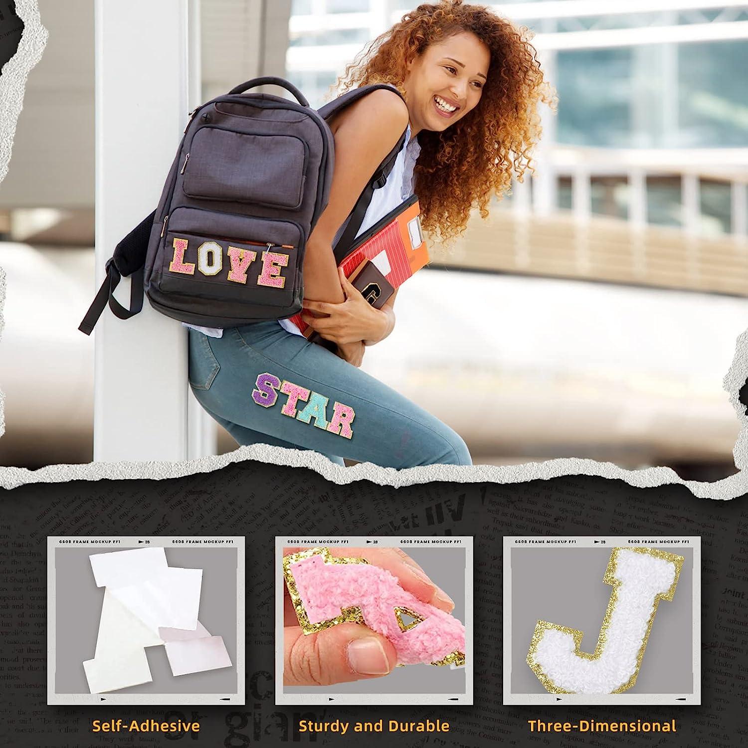 156-Piece Self Adhesive Chenille Letter Patches Set - A-Z Varsity ...