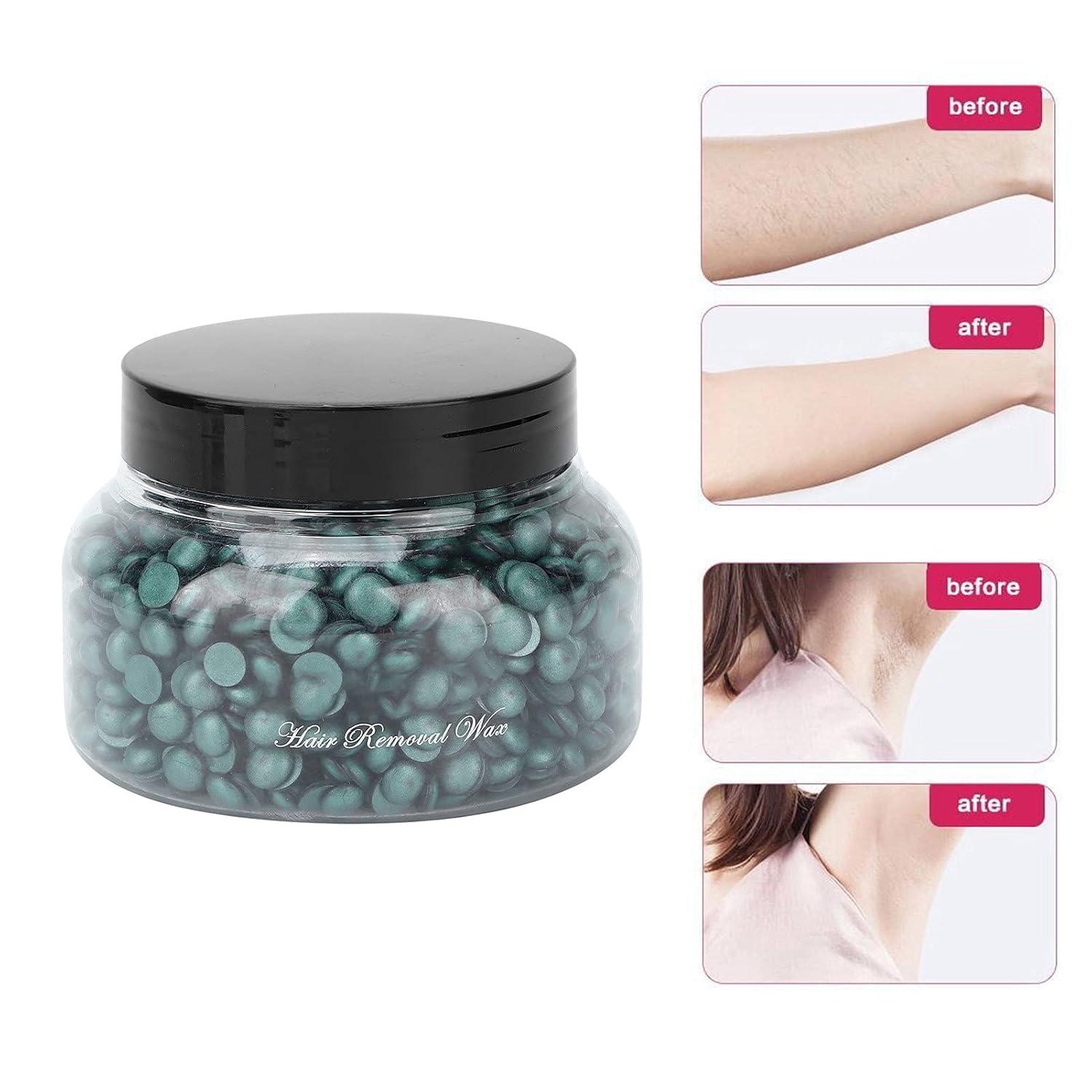 Hard Wax Pearls for Hair Removal - 150g Green Wax for Men & Women ...
