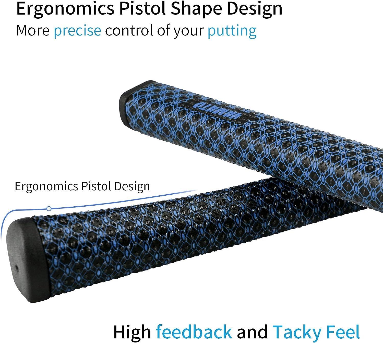 Yamato Ultra Light Non-Slip Golf Putter Grip with Ergonomic Pistol Shape - Blue (5 Colors ...