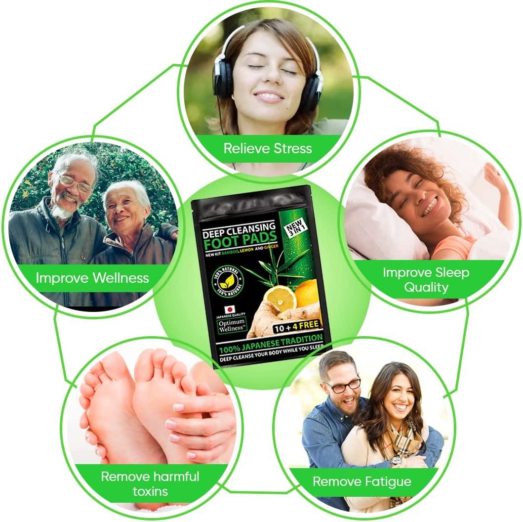 Optimum 3-in-1 Foot Pads: Relief for Foot Pain, Detox, and Relaxation ...