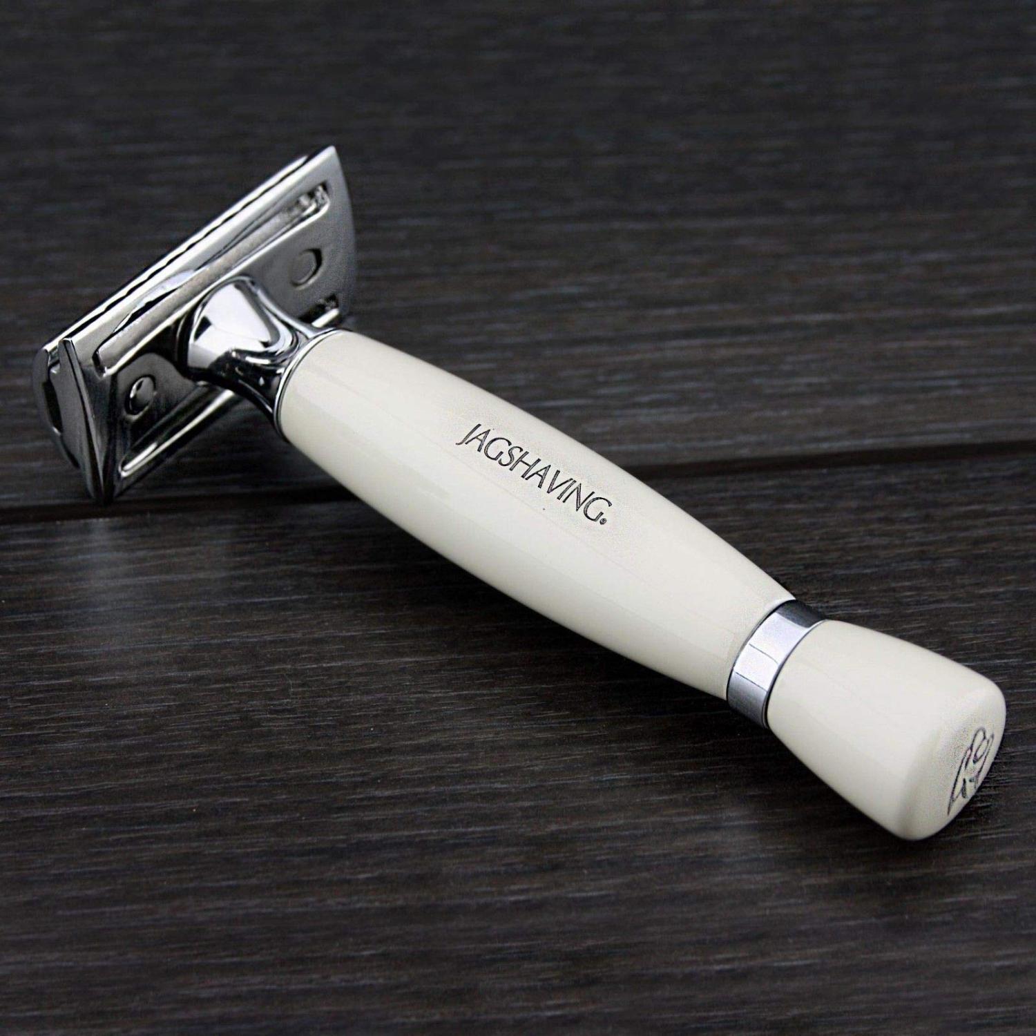 DE Safety Razor - Ivory Color Handle & Original Brass Handle | Premium ...