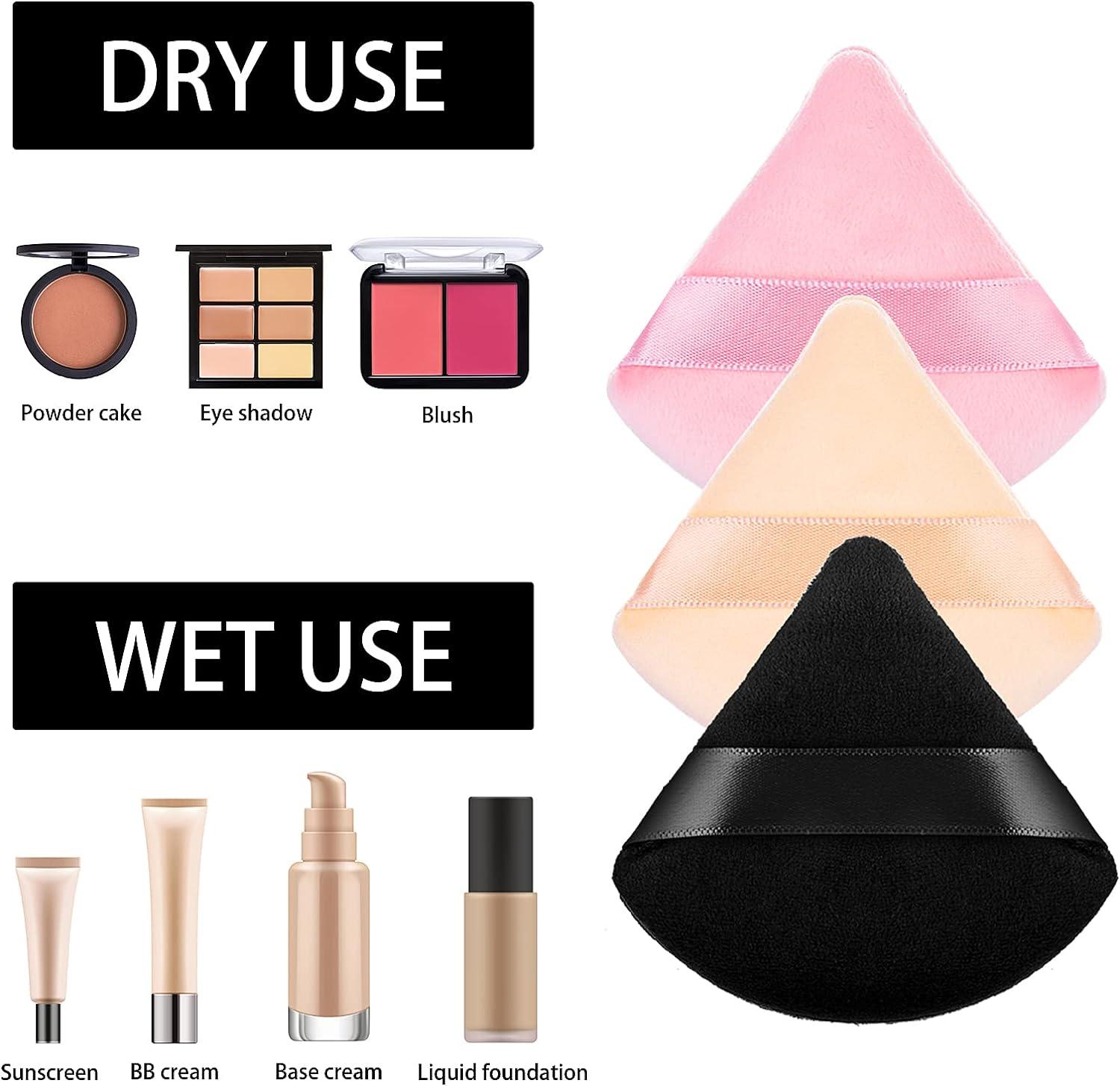 6PCS Velour Soft Triangle Powder Puffs for Face Contouring and Makeup ...