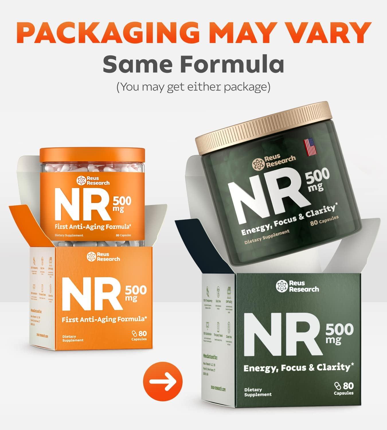 NAD+ Supplement w/ Resveratrol & Quercetin for Energy & Immune Support - 80 Capsules by Reus ...