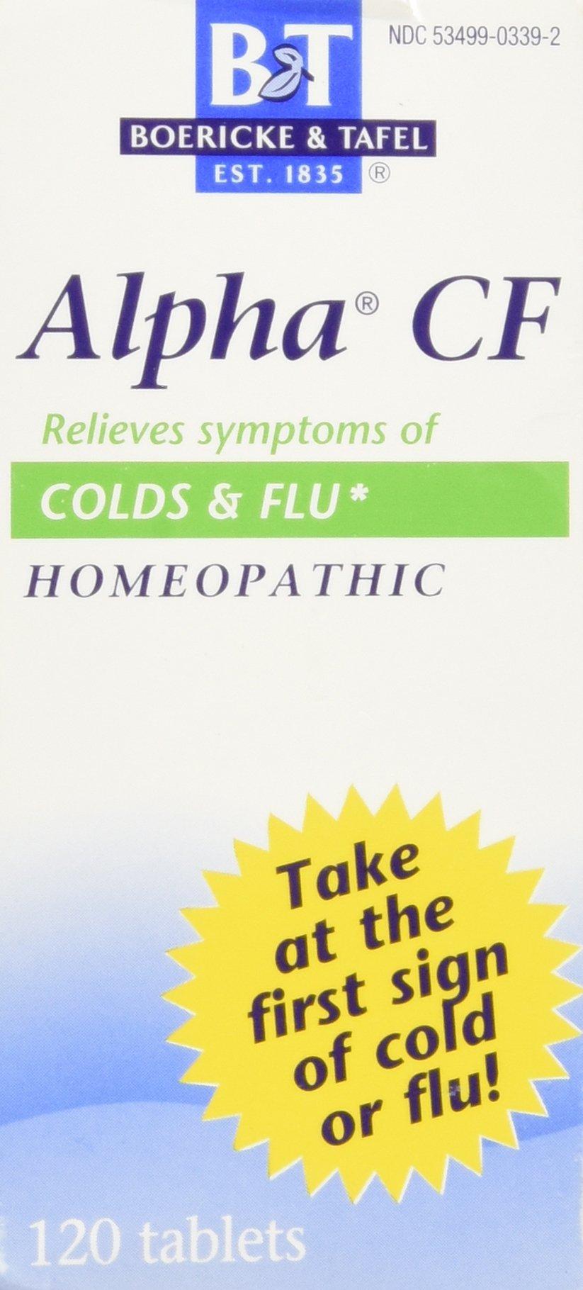 Boericke & Tafel Alpha CF Colds - 120 Tablets | Natural Cold Relief ...