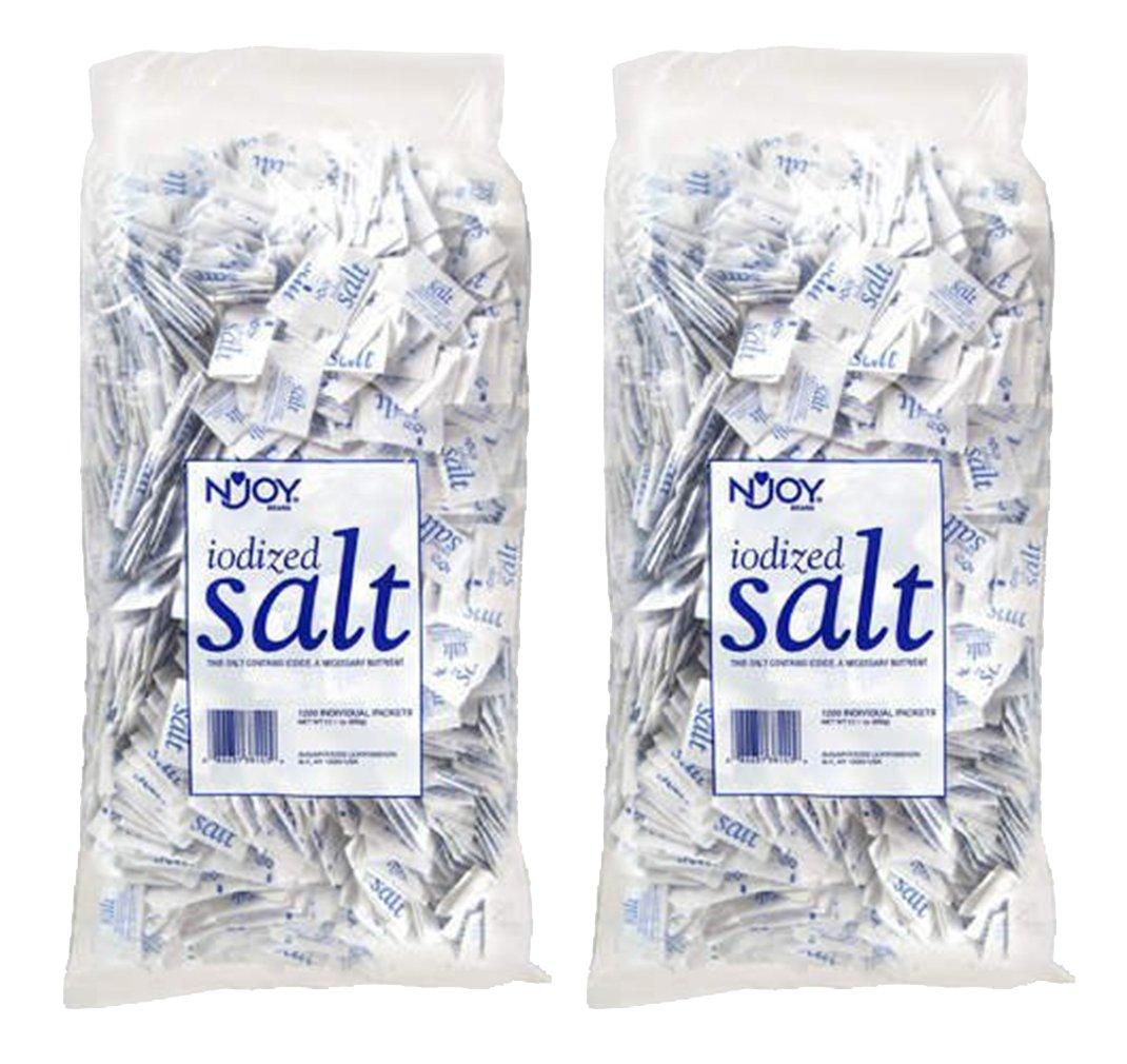N'JOY Iodized Salt 1200 ct. .5 gm Packets - Pack of 2 | Essential ...