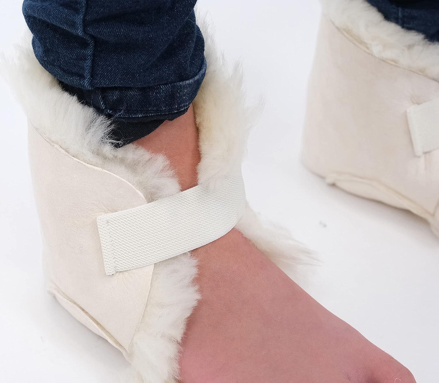 Natural Sheepskin Heel Protectors - Set of 2 | Medical Grade Heel ...