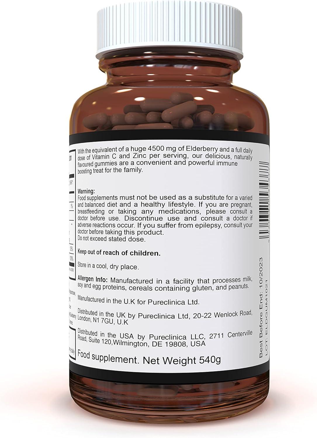 Triple Strength Immune Support - Elderberry Fruit Gums with Vitamin C ...