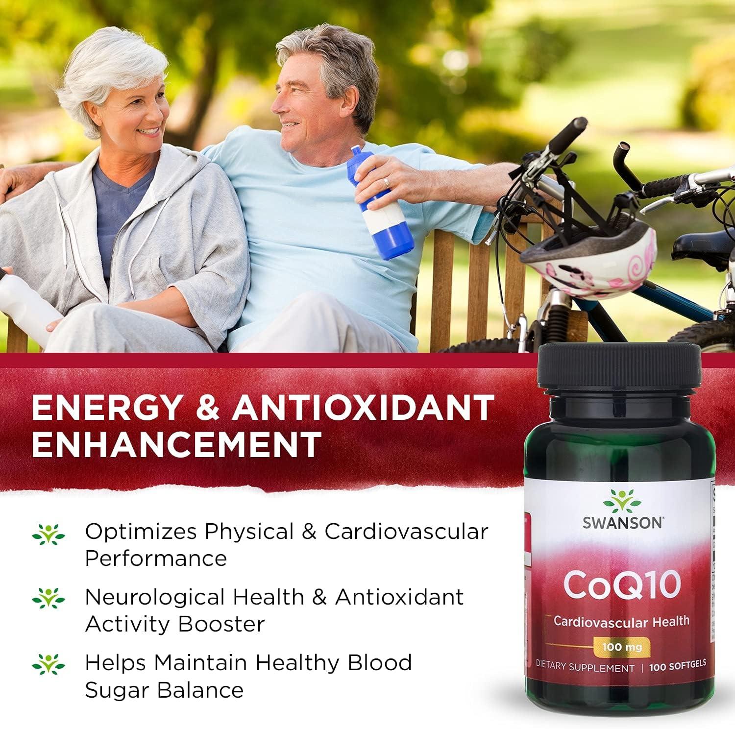 Swanson CoQ10 Supplement - Energy Boosting Antioxidant - 100mg 100 ...