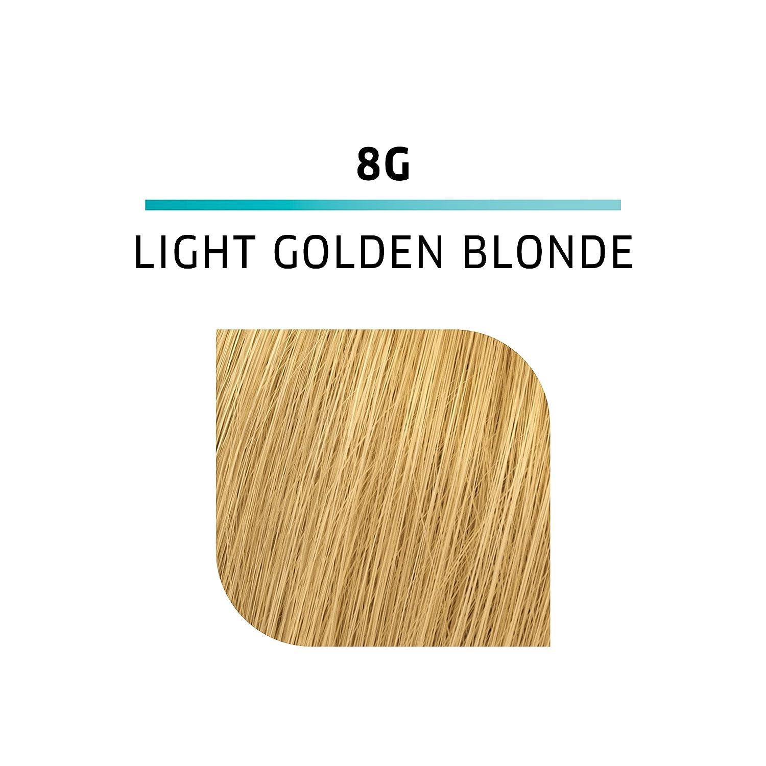 WELLA colorcharm Demi Permanent Hair Color 8G Light Golden Blonde 2 oz ...