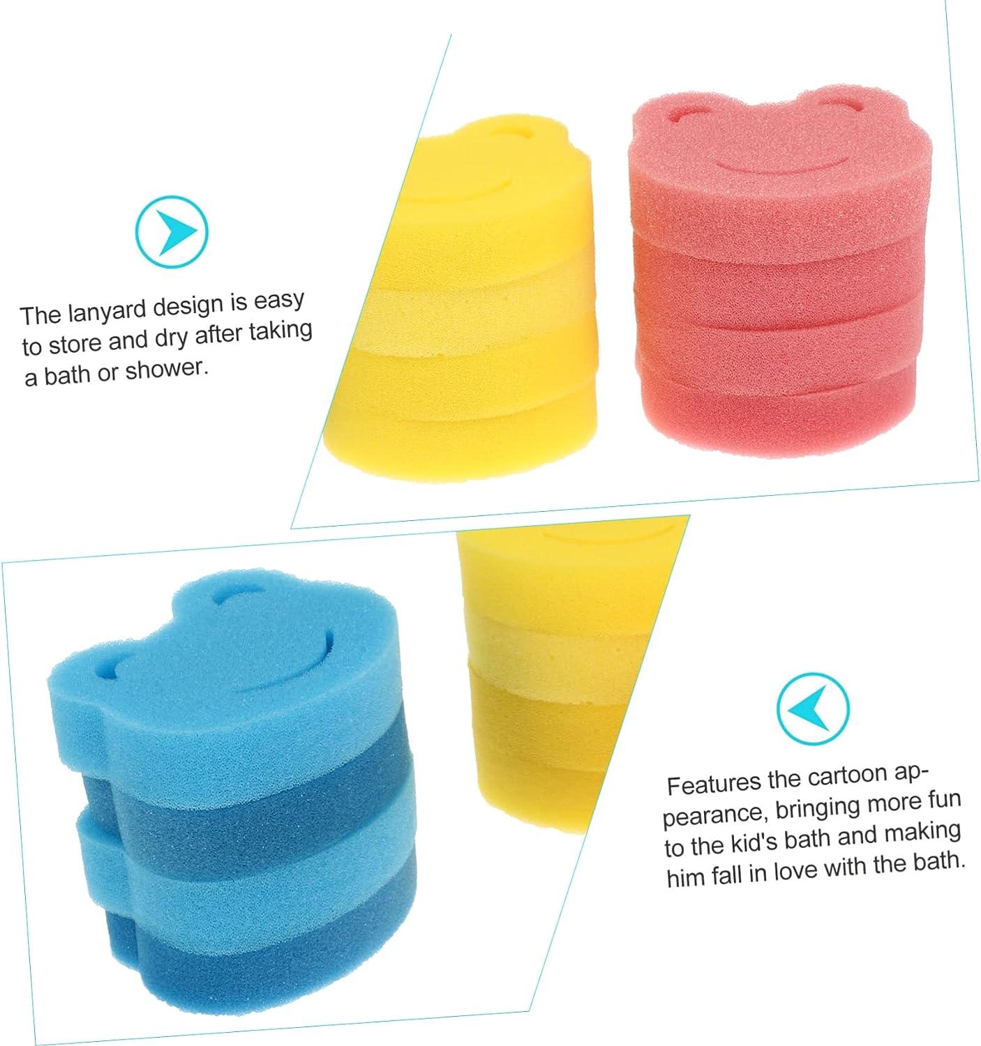 12pcs Baby Bath Sponge Set - Soft Facial and Body Sponges for Gentle ...