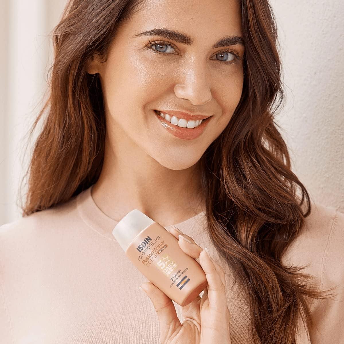 ISDIN Fusion Water Color SPF 50 (Medium) Tinted Sun Cream 50ml | Ultra ...