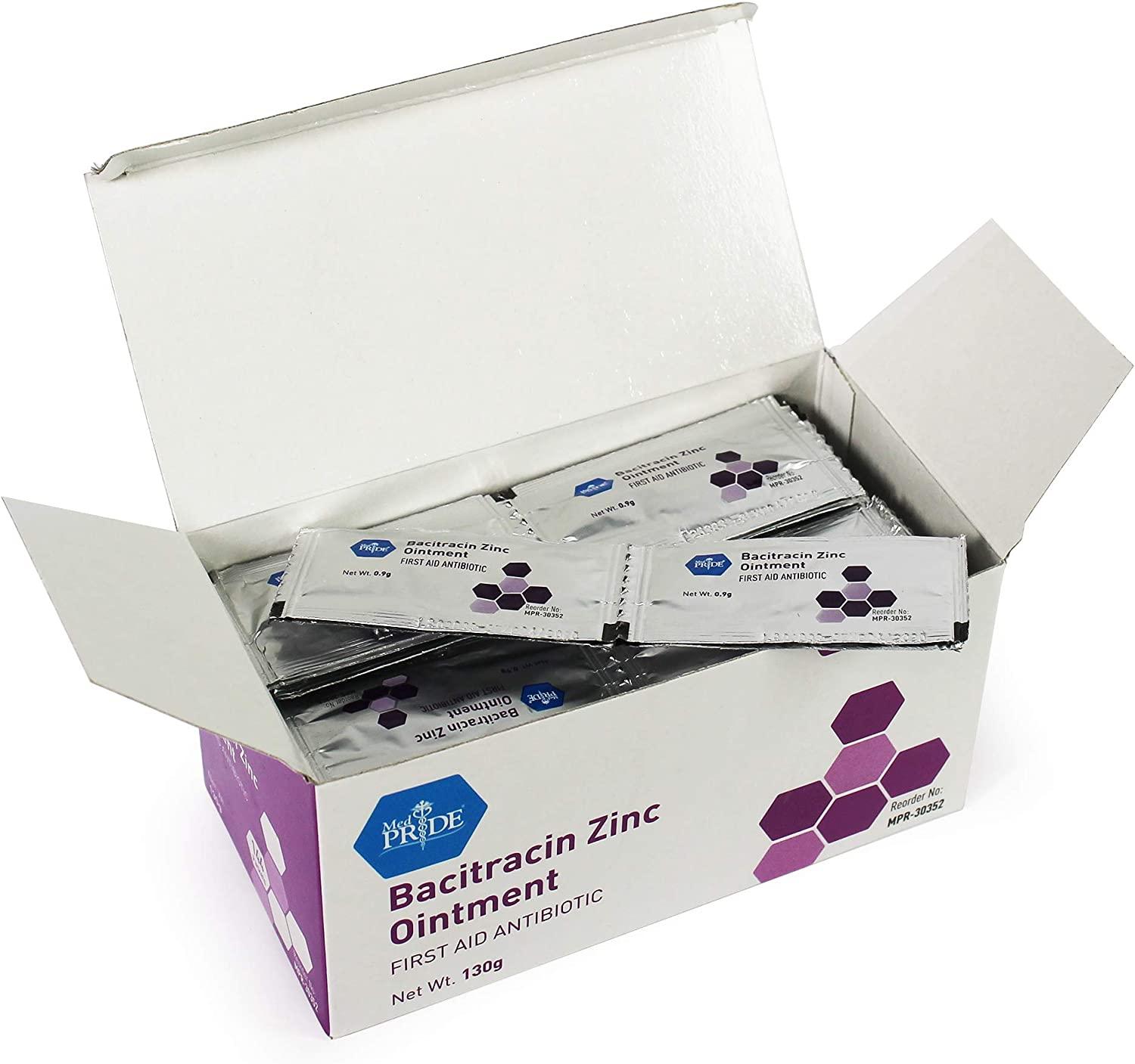 Medpride Bacitracin Zinc Ointment 0.9g - 144 Packets | Antibacterial First Aid Ointment | Buy ...