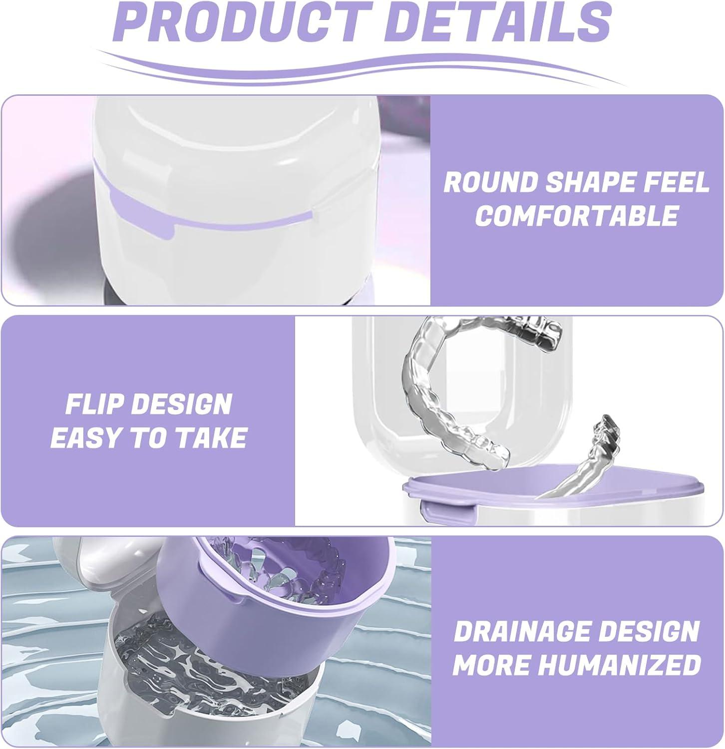 Alevi Braces & Denture Container: Portable Two-Storey Storage Box with ...