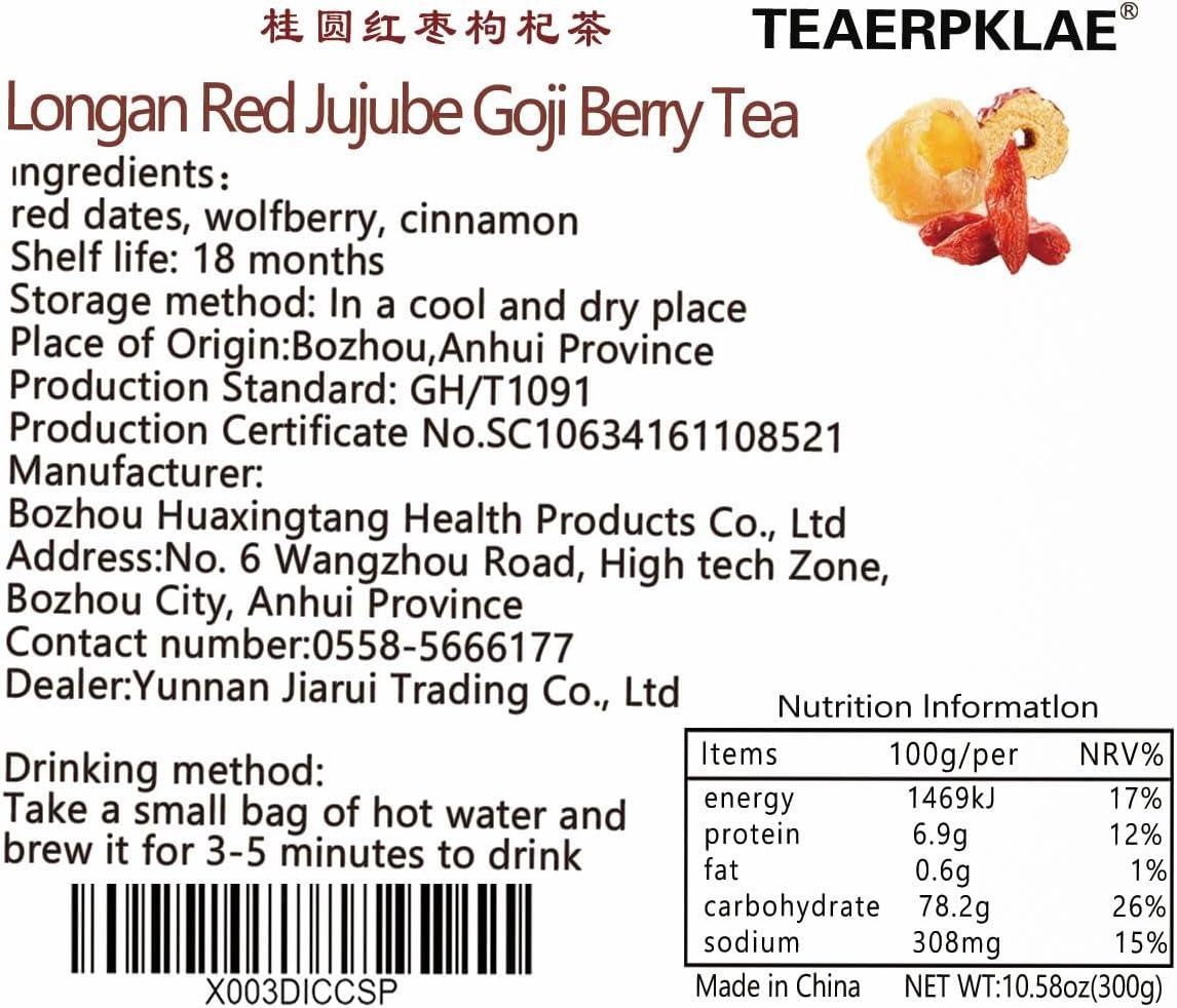 Longan red dates and wolfberry tea 10.58 oz (15g x 20 packs) fruit tea ...