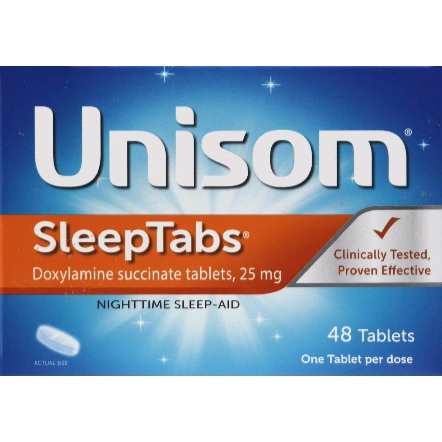 Unisom SleepTabs 48 Tablets (Pack of 3) - Fast International Shipping ...