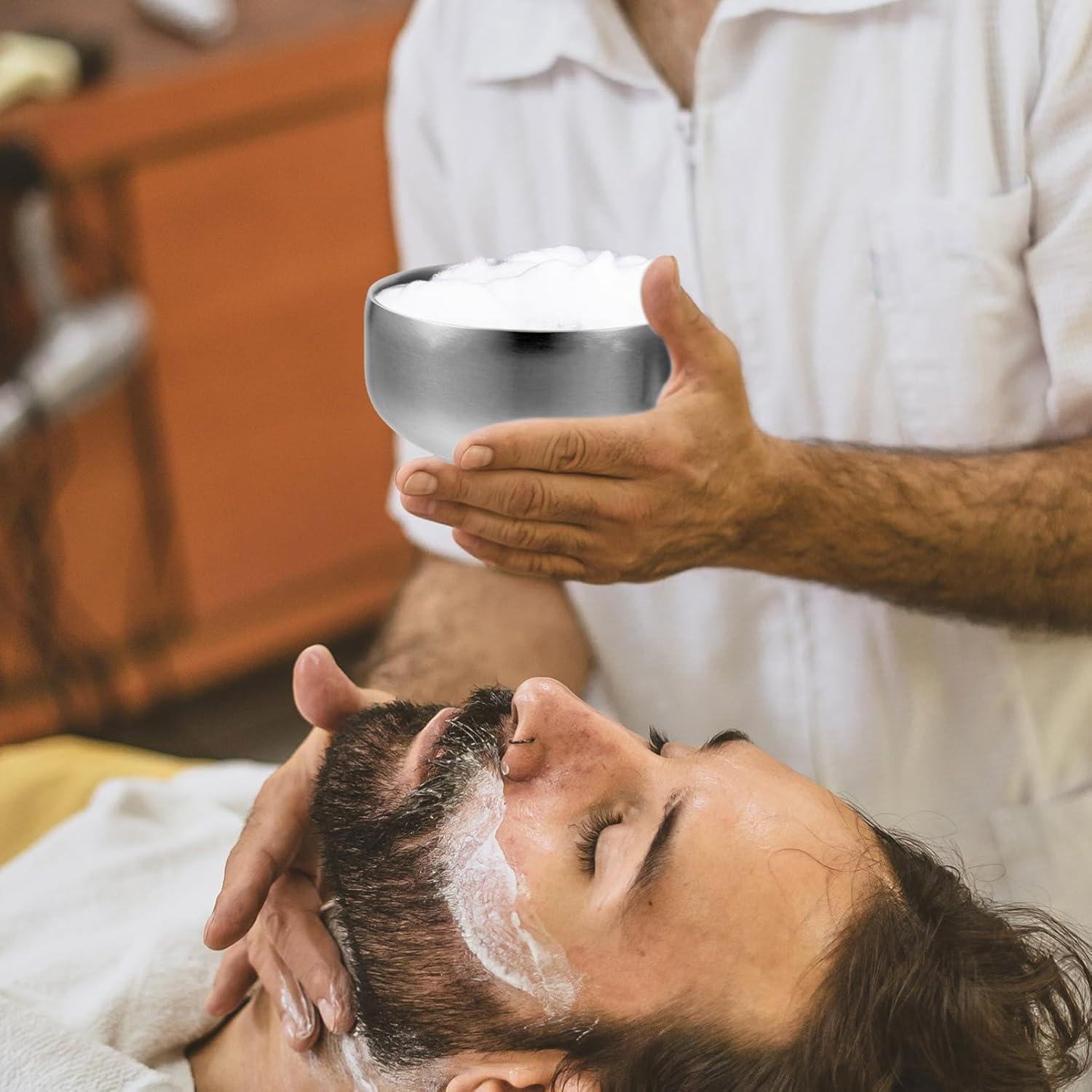 Magiclulu Stainless Steel Shaving Bowls for Men - Set of 2 Rust-Free ...