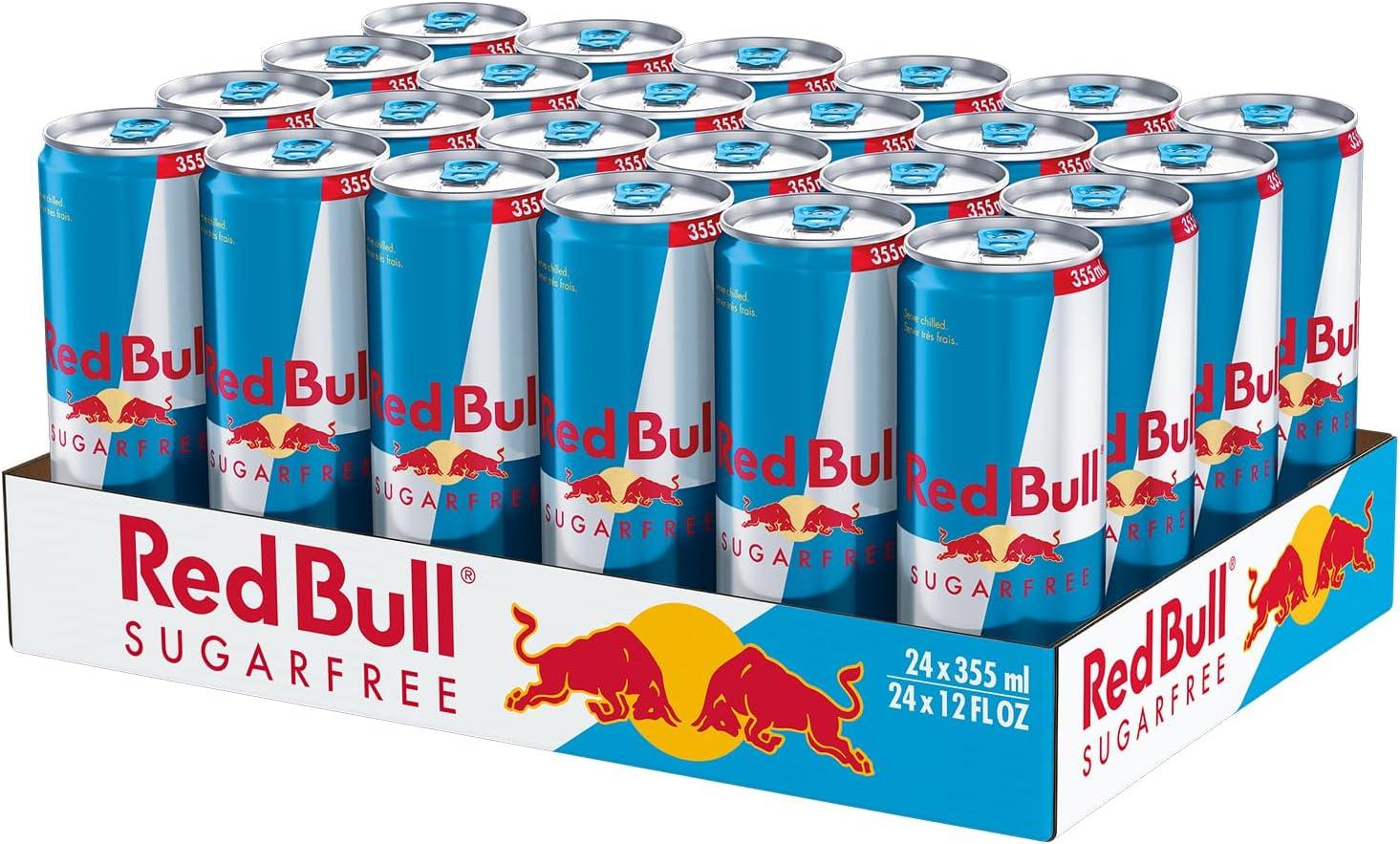 Red Bull Energy Drink Sugar Free 355 ml (24 pack) 355ml (Pack of 24 ...