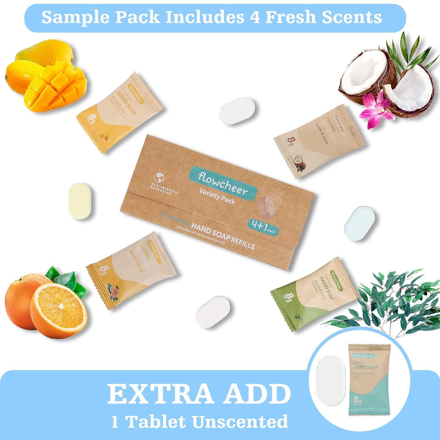 FlowCheer Foaming Hand Soap Tablet Refills - Sample Pack | Eco-Friendly ...