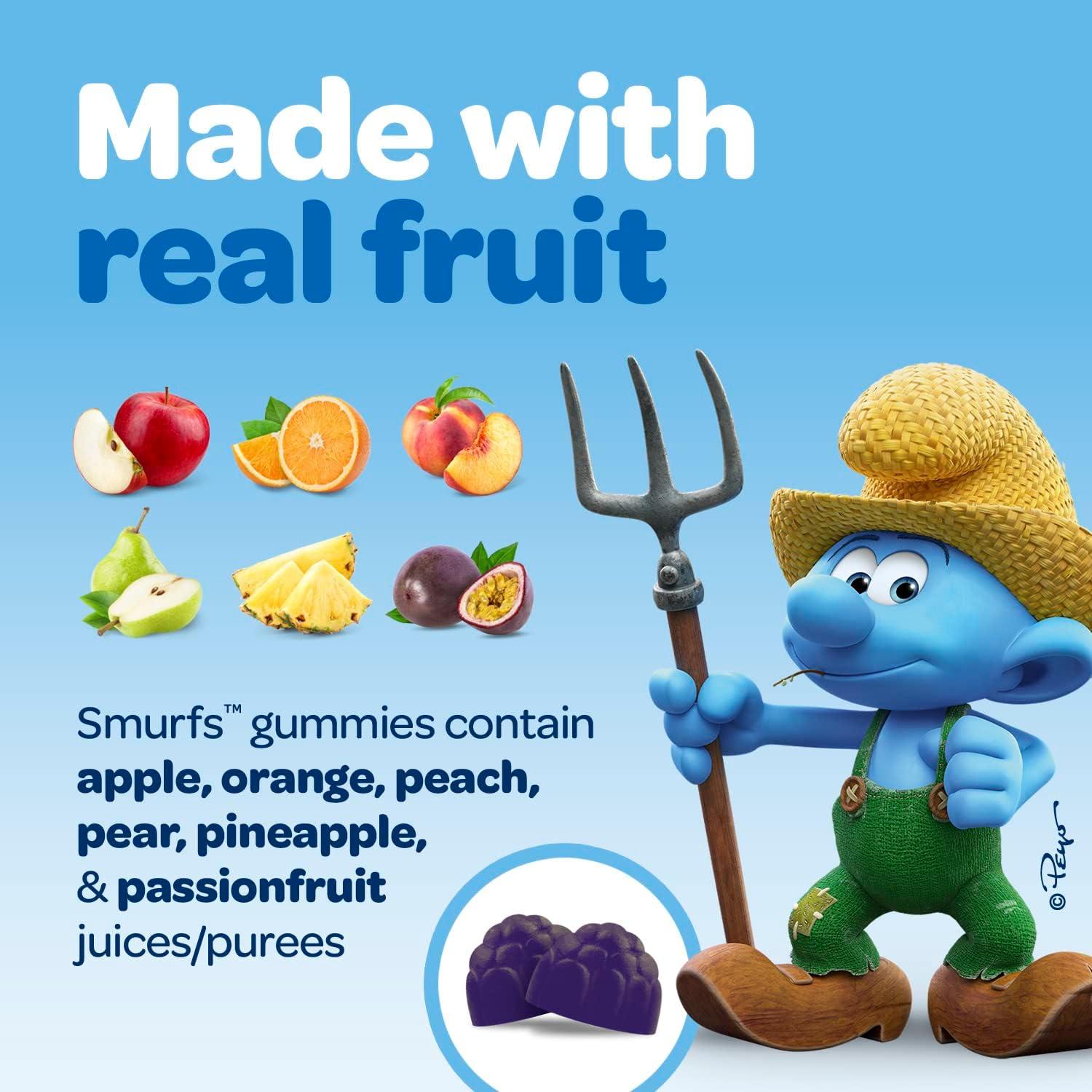 Smurfs Kids Multivitamin Gummies | 15 Essential Vitamins & Minerals ...