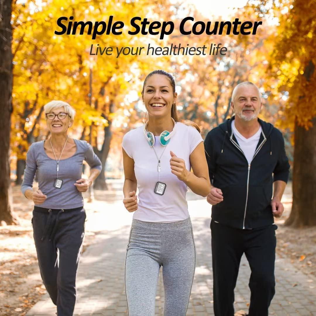 3D Pedometer with Step Counter, Large Display, and Clip Accurate Step ...