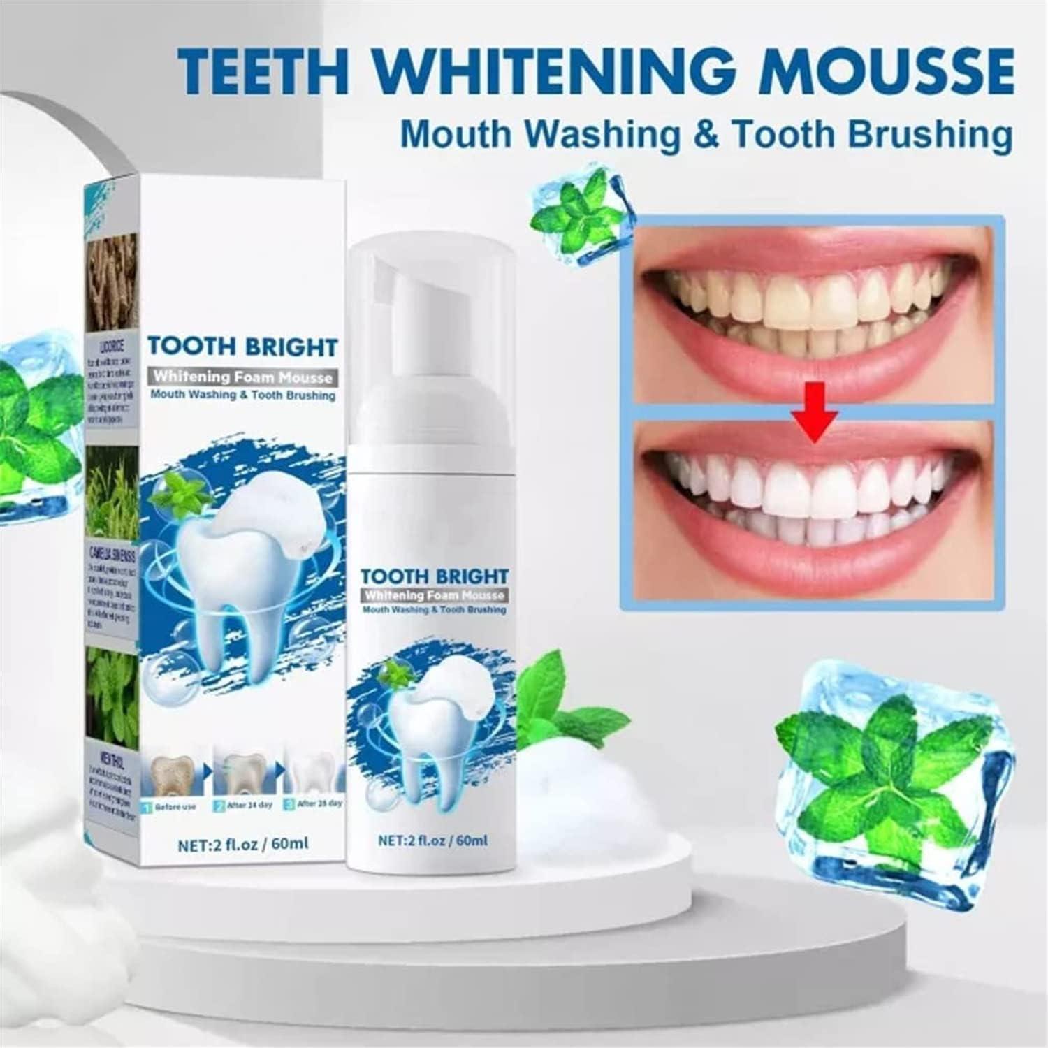 Teeth Whitening Mousse - Ultra Cleansing Foam Toothpaste for Intensive ...