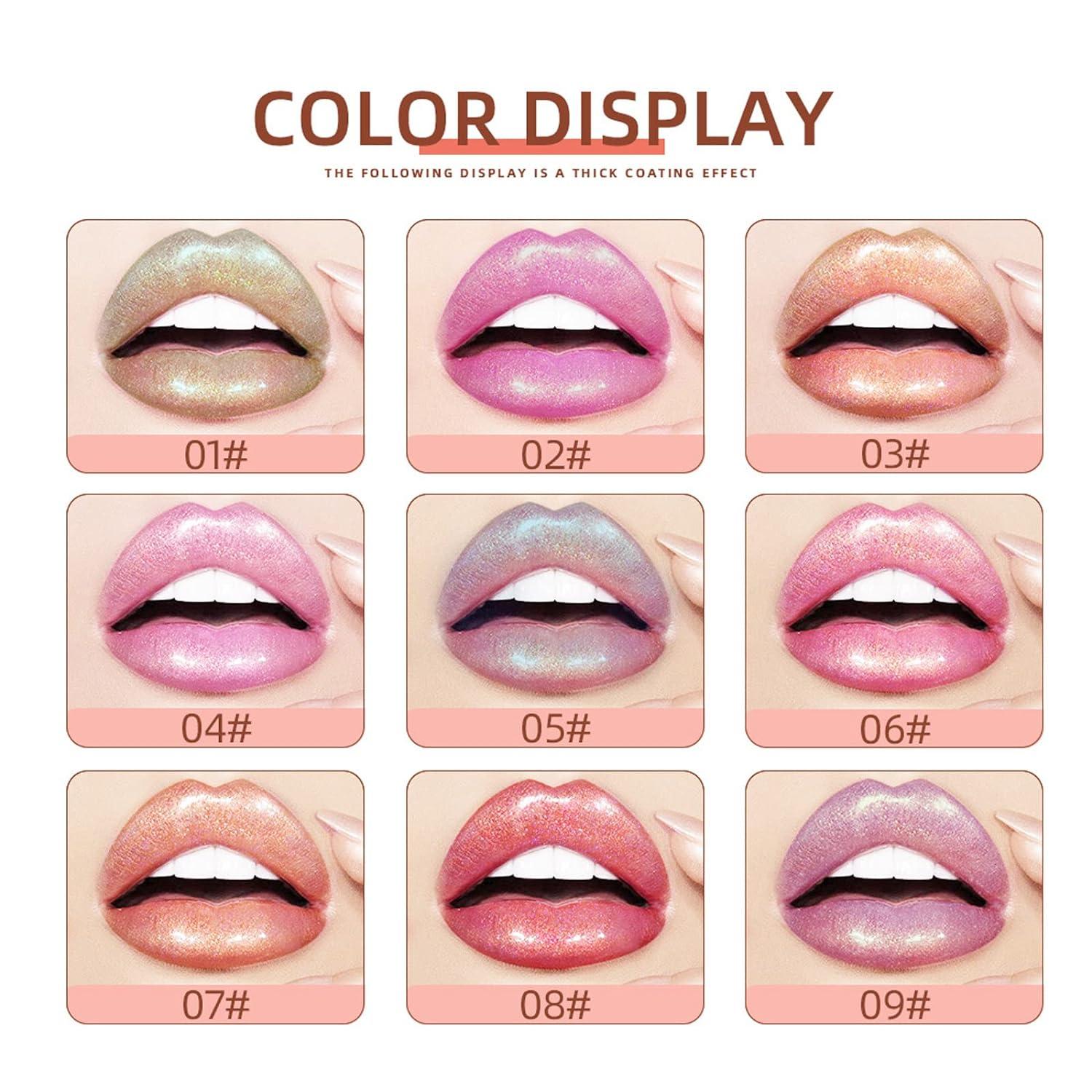 COOSA Neon Glitter Liquid Lipsticks Set - 9 Colors Shimmer Metallic ...