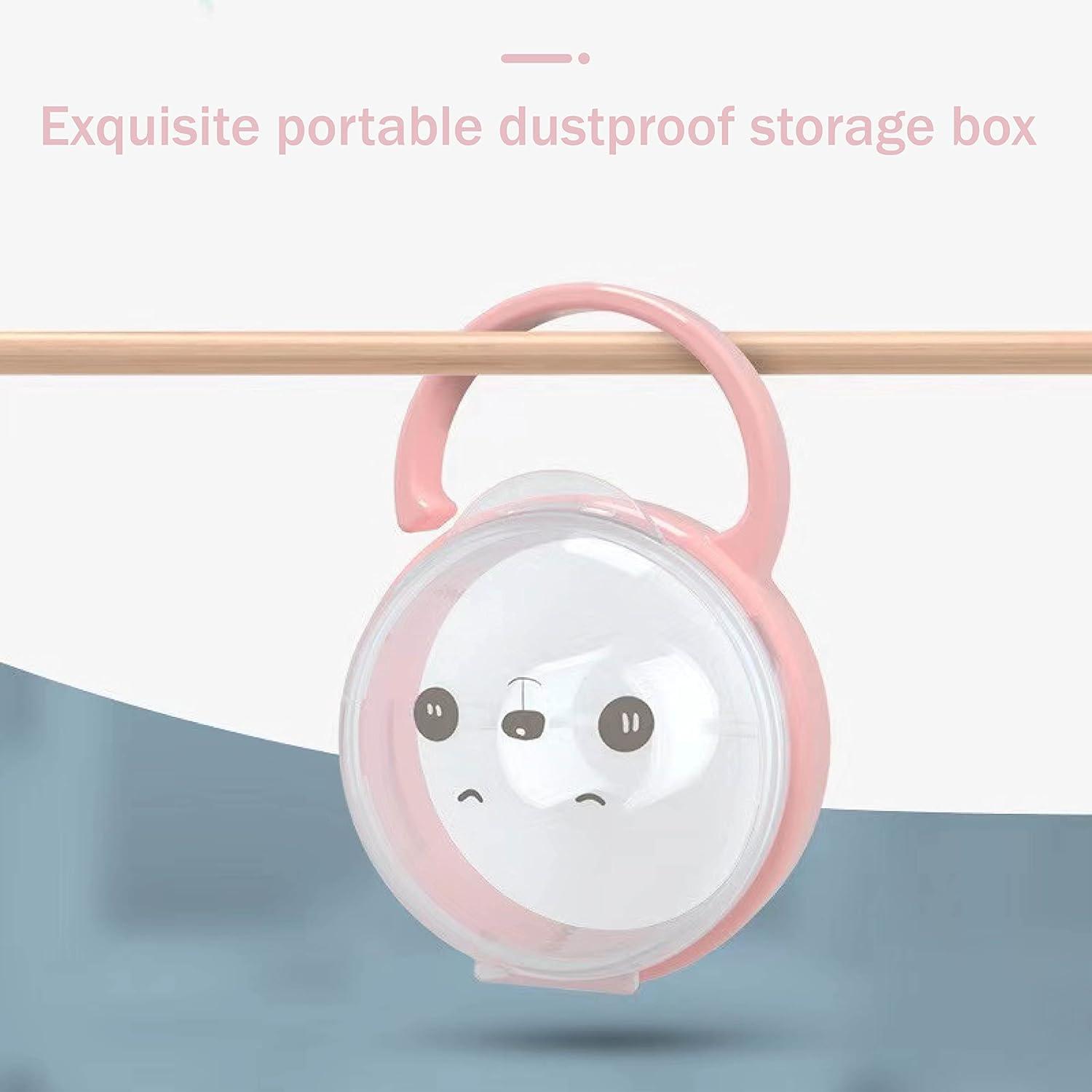 DAPIN 3-Pack Baby Pacifier Box Pacifier Box Travel Pacifier Box Clear ...