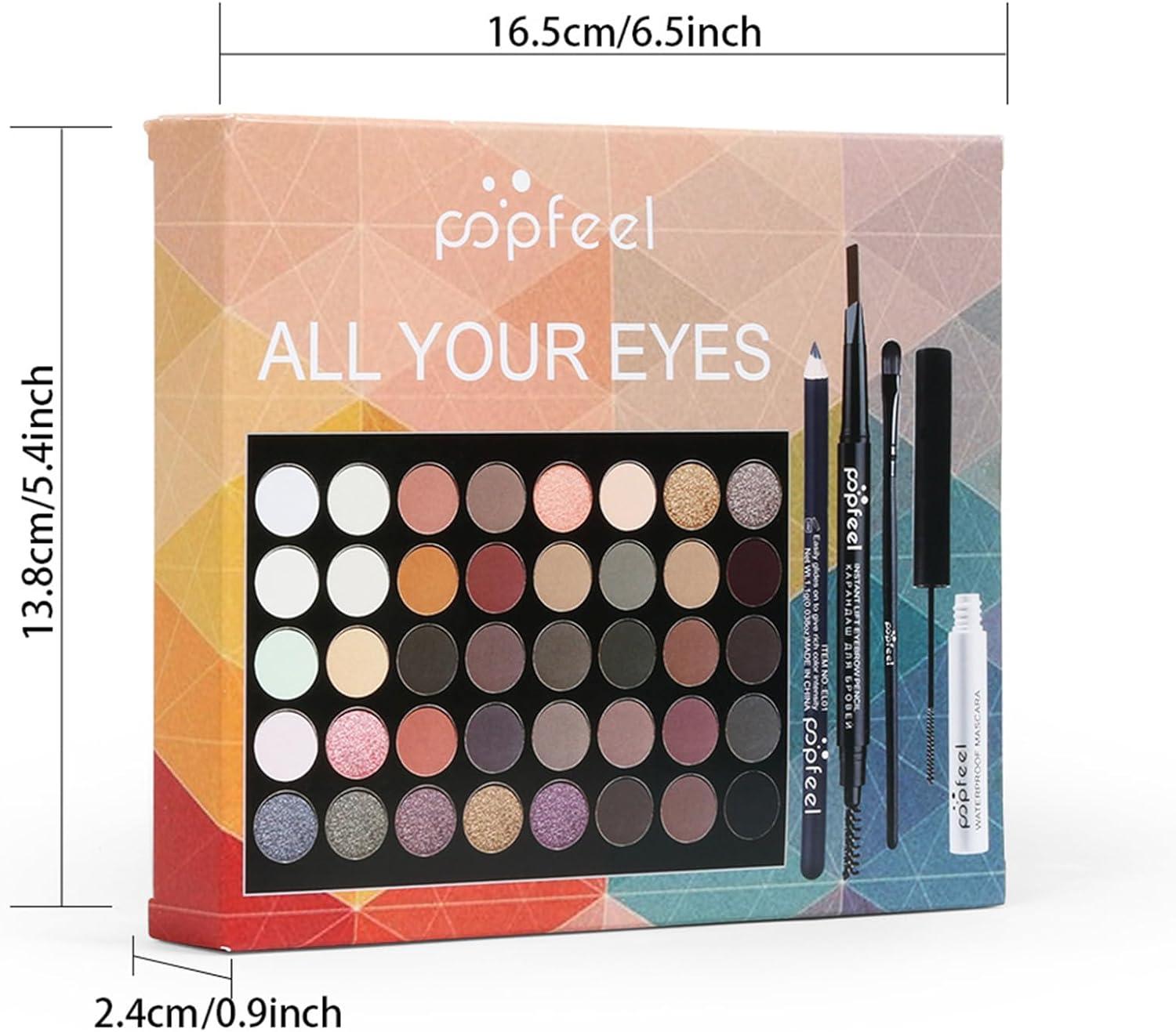 WishesMar Eyes Makeup Set - Eyeshadow Palette, Eyeliner, Eyebrow Pencil ...