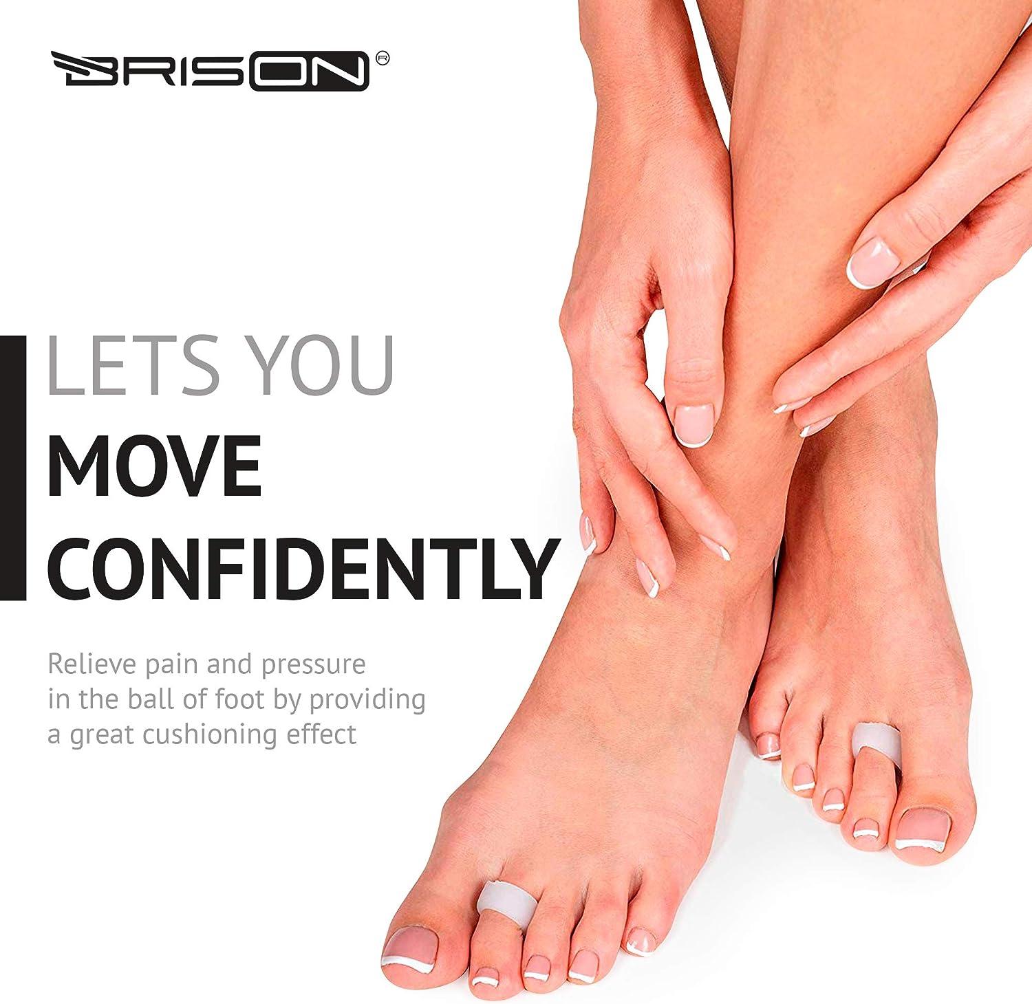 Brison Health Metatarsal Pads - Soft Gel Foot Cushions for Metatarsal ...