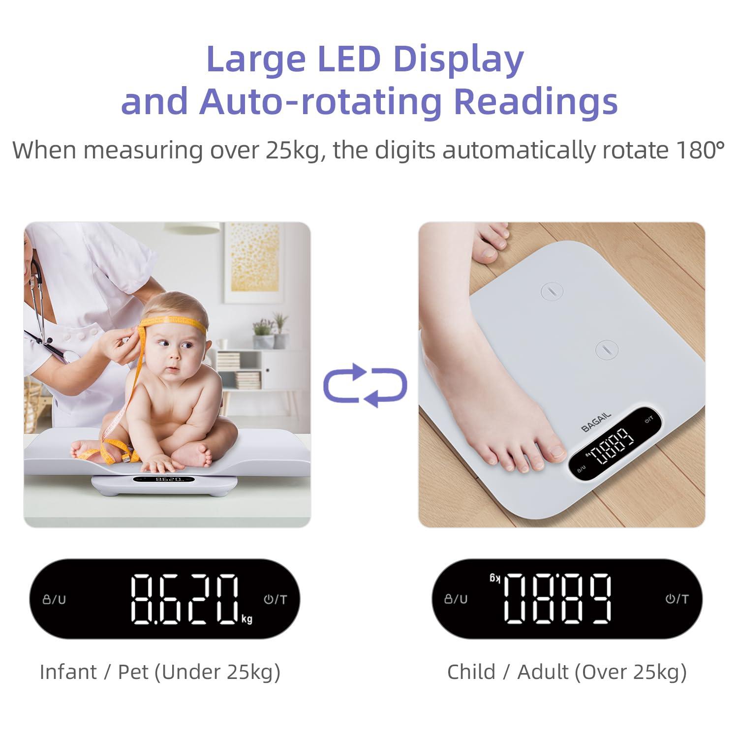 Bagail Baby Scales with Removable Tray - Universal Digital Scale for ...