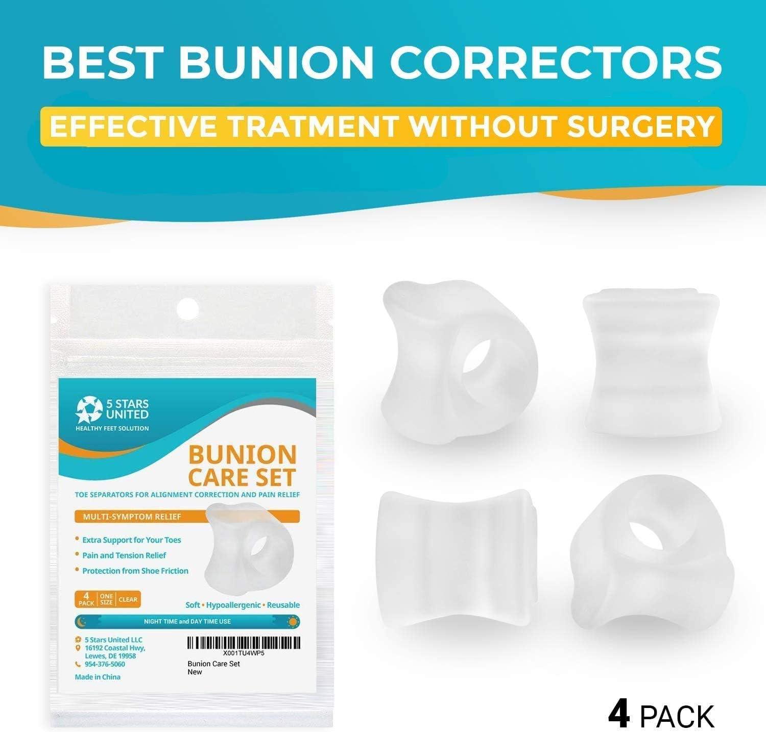 5 STARS UNITED Little Toe Corrector and Straightener - 4-Pack Gel ...