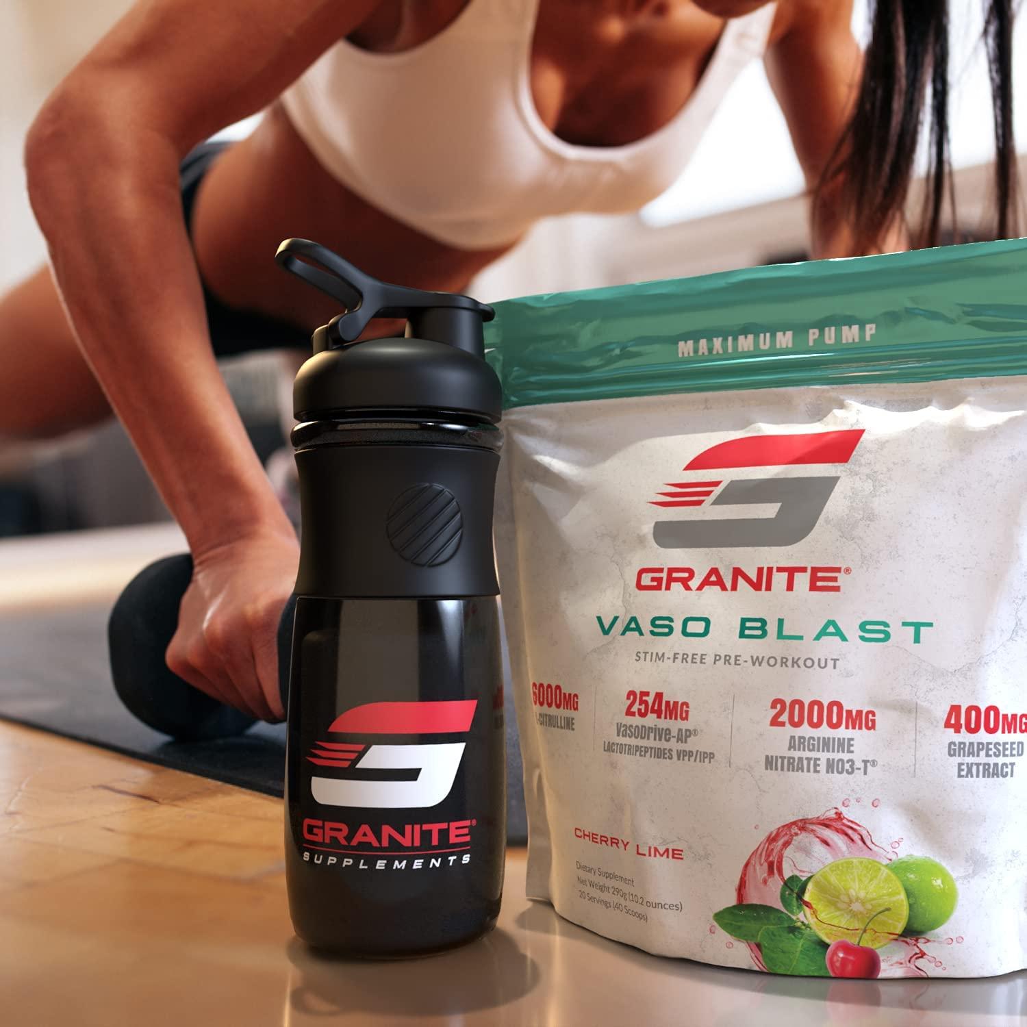 Granite Vaso Blast Advanced Pre-Workout with Grapeseed Extract & Arginine Nitrite - Stim-Free ...