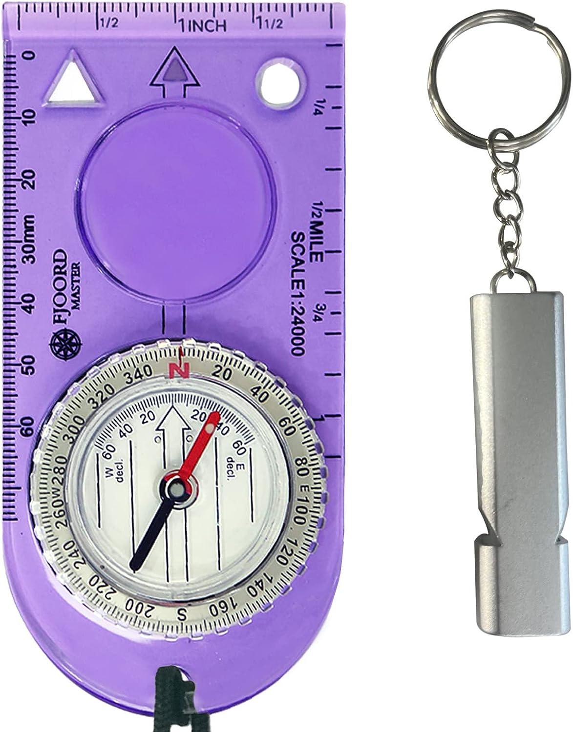 Camping Compass - Luminous Hiking Compass - Magnetic Survival Compass ...