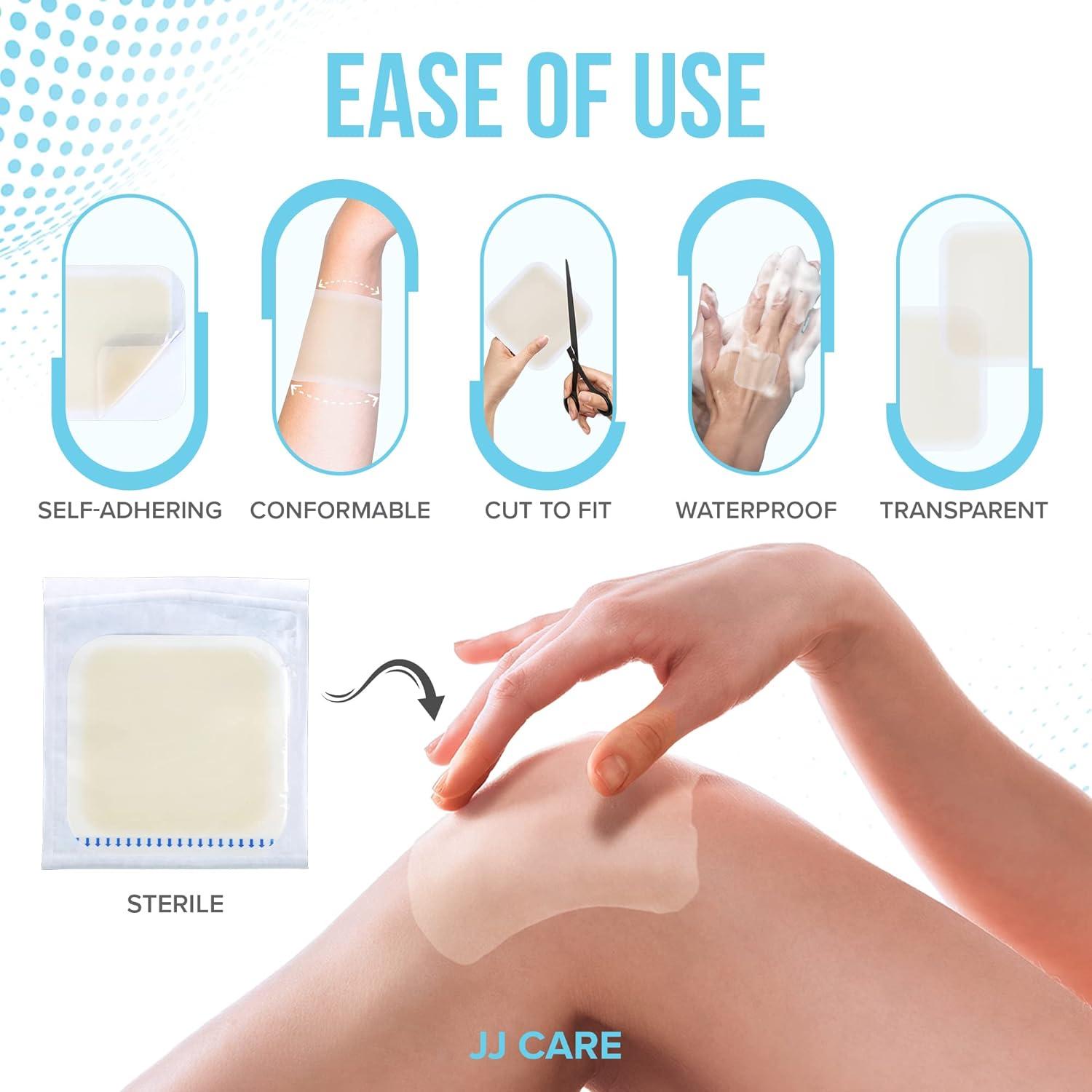 JJ CARE 2x2 Hydrocolloid Dressing Pack - Self-Adhesive Wound Dressing ...