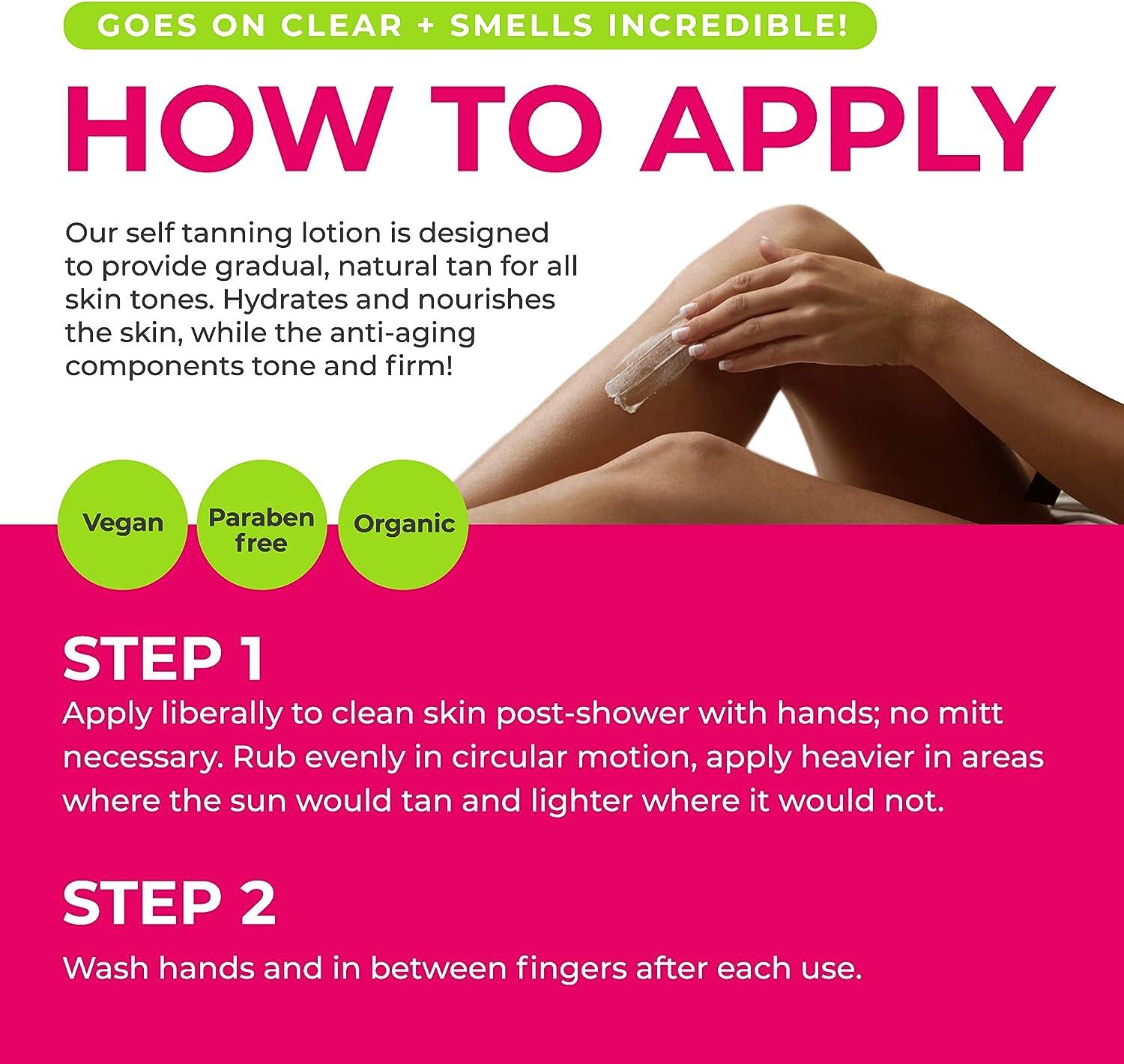 BeetTan Organic Self Tanning Lotion - Natural Indoor Sunless Cream with ...