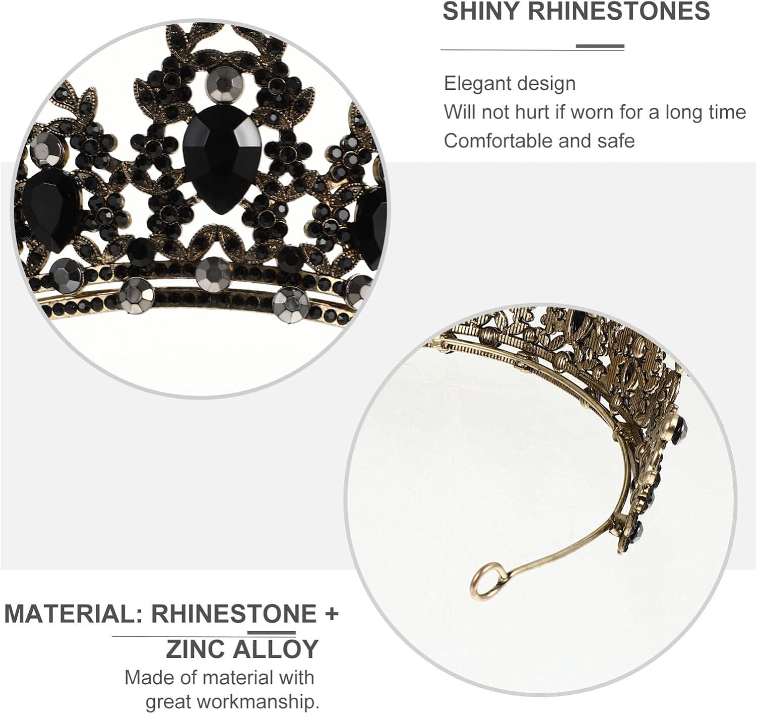 Shop Minkissy Vintage Baroque Crown | Strass Gemstone Tiara for ...