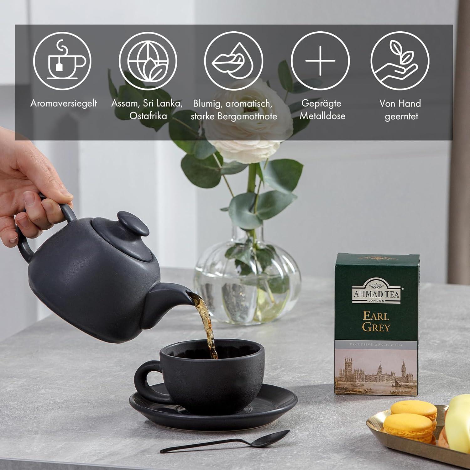 Ahmad Tea Earl Grey - Premium Black Assam & Ceylon Loose Leaf Tea with ...