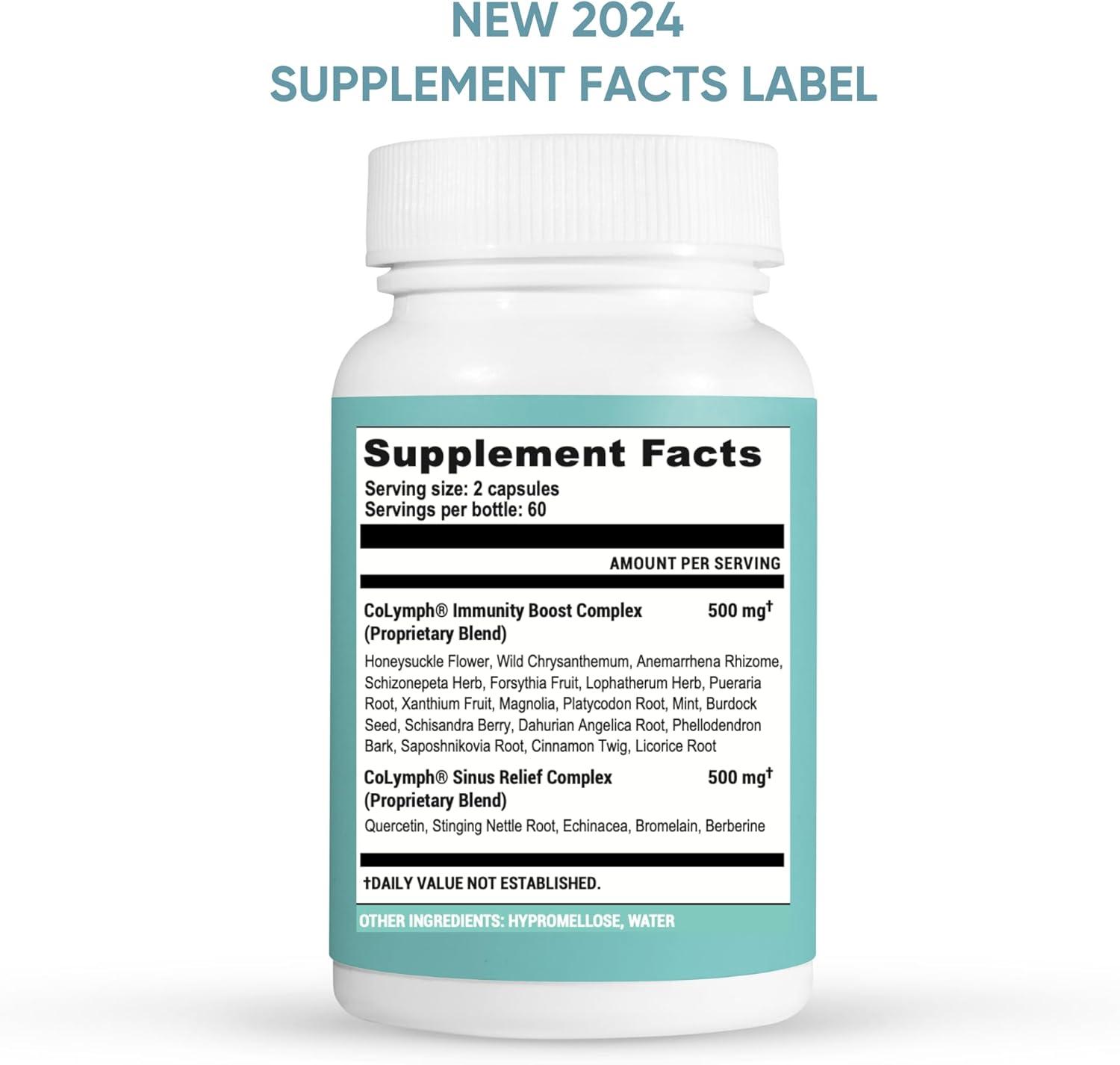 CoLymph Sinus Immunity - Herbal Supplement with Quercetin Bromelain ...