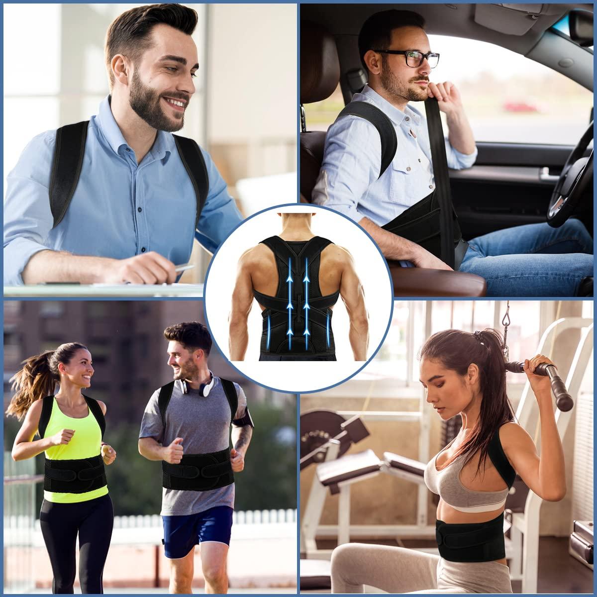 Adjustable Back Brace Posture Corrector for Women and Men - Relief for ...