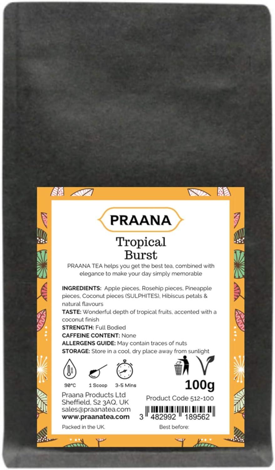 PRAANA TEA Tropical Burst Fruit Tea 100 g | Buy Now with Express ...