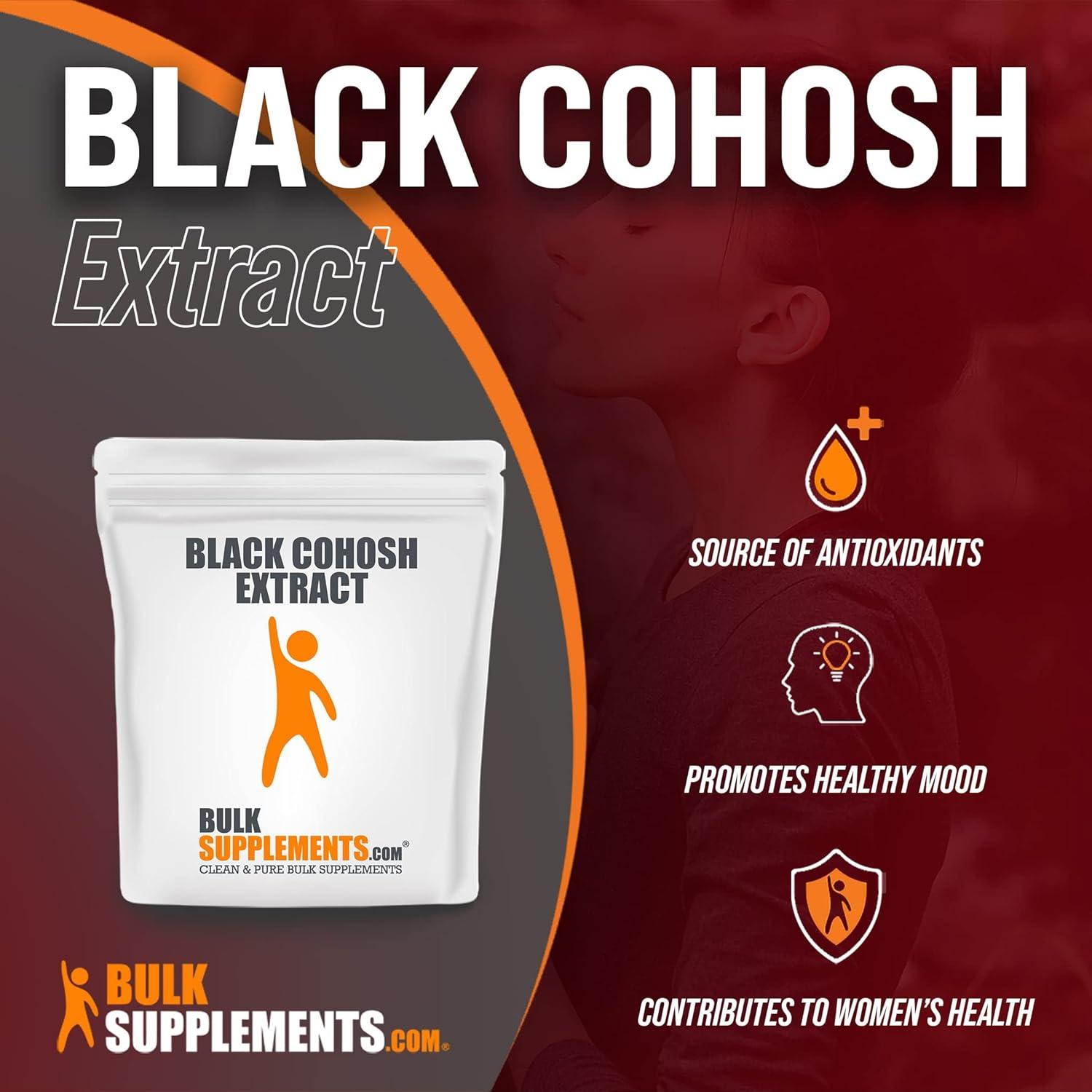 Black Cohosh Extract Powder for Menopause Support - 500g - BULK SUPPLEMENTS