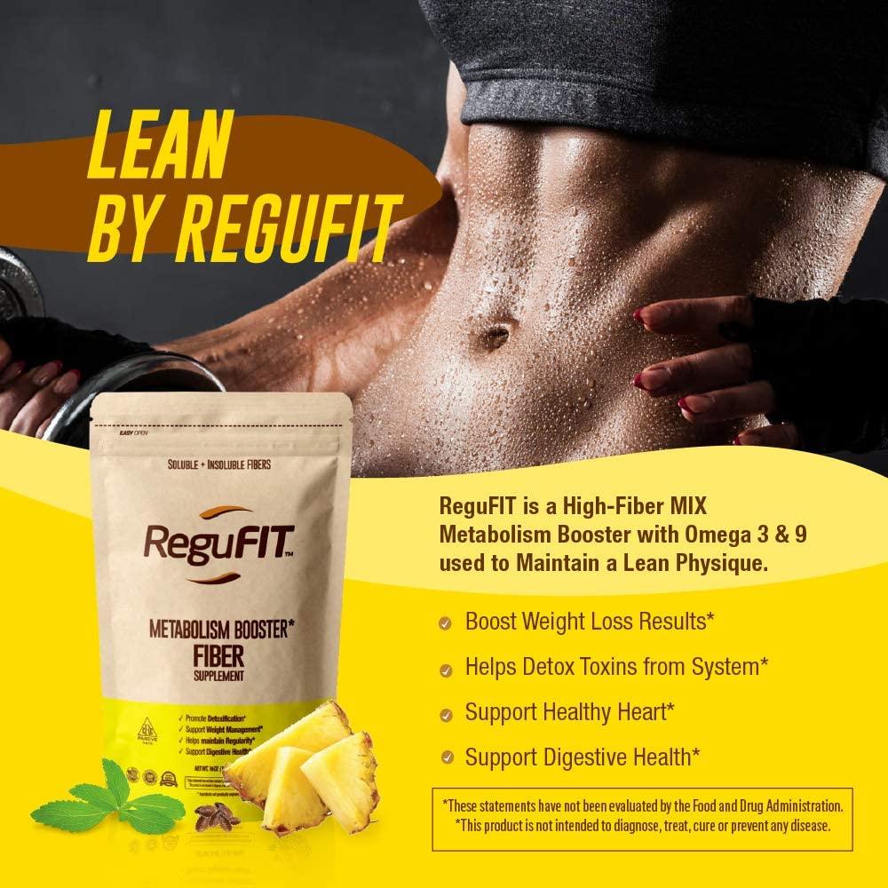 ReguFIT Metabolism Booster Supplement Powder - High Fiber Detox for ...