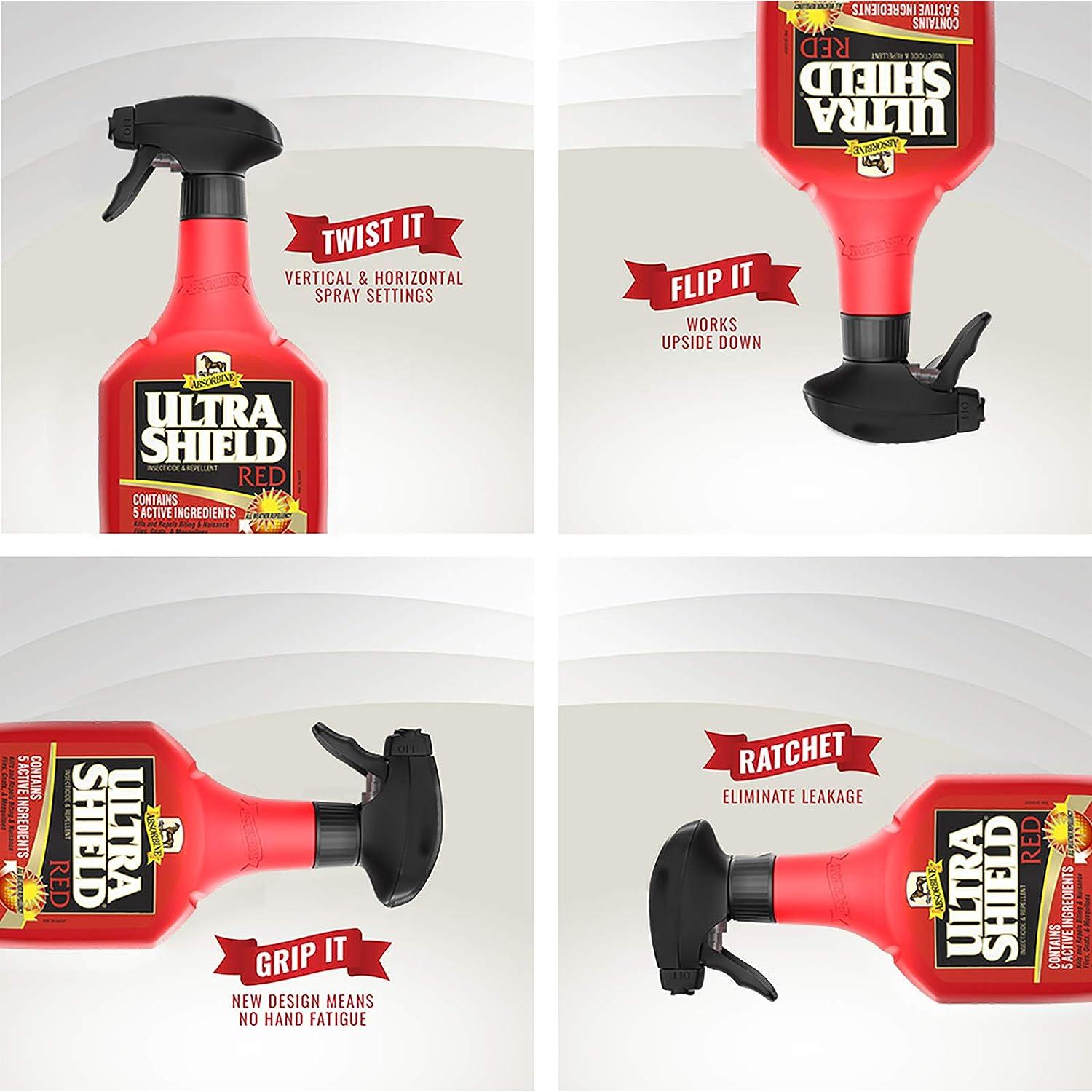 Absorbine UltraShield Red Fly Spray Insecticide and Repellent for ...