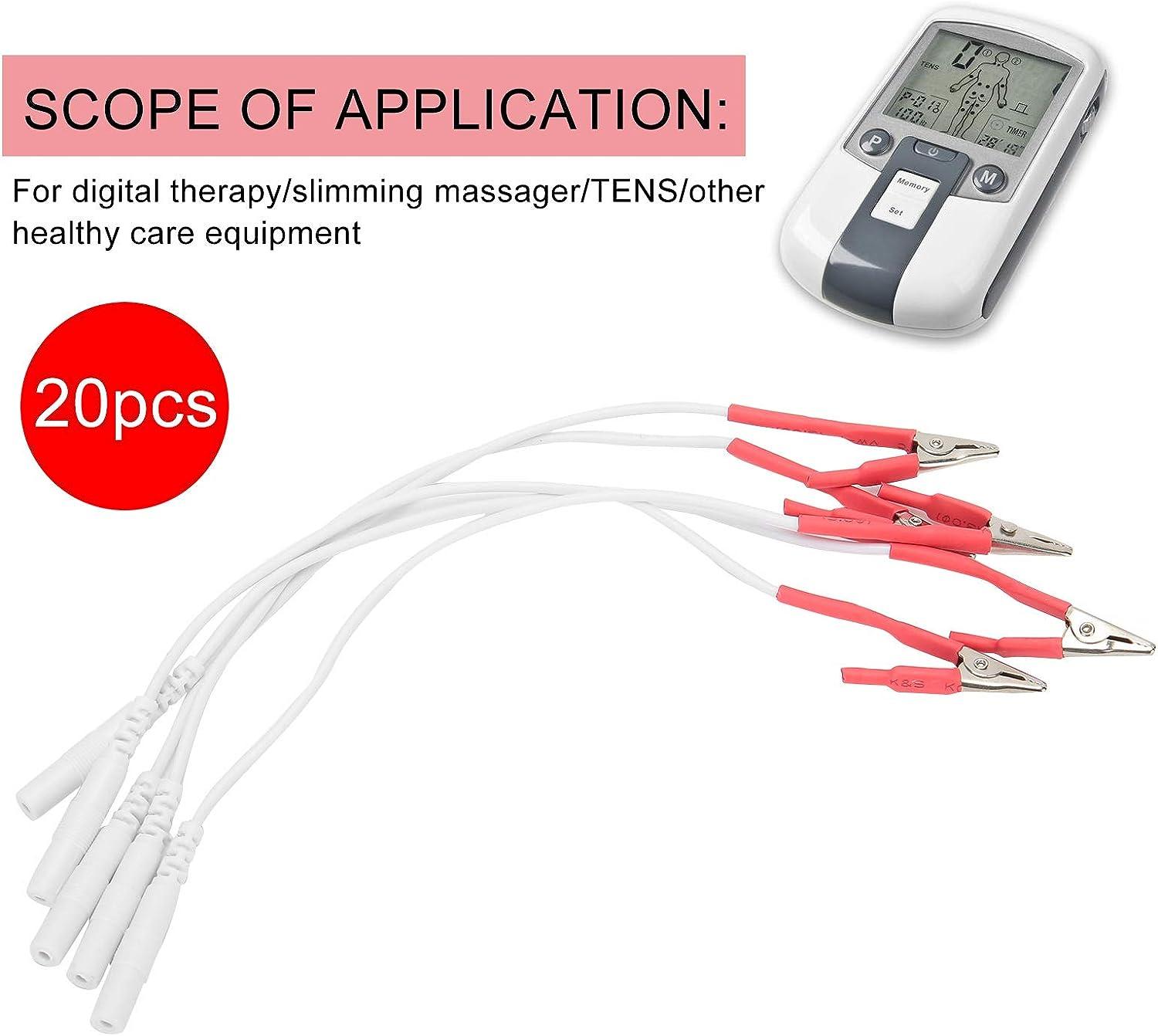 20pcs / Bag TENS Wire Cable Clip Electrode Wires Cable for TENS Unit ...