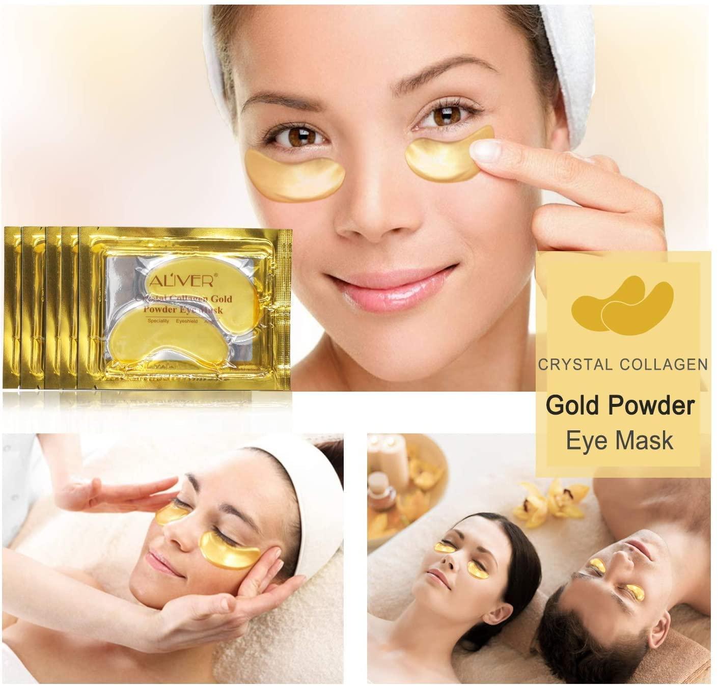 24-Carat Gold Eye Treatment Masks - 25 Pairs | Anti-Wrinkle Gel Masks ...