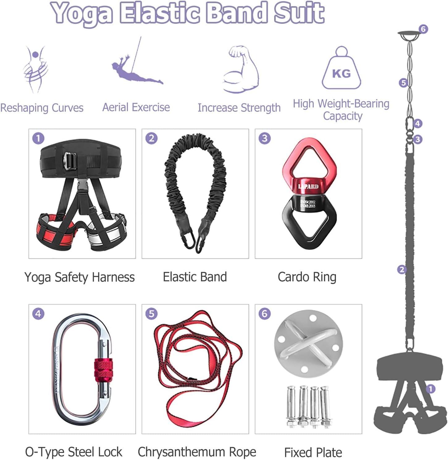 Bungee Fitness Equipment Set - Heavy Cord Bungee Dance Resistance Belt ...